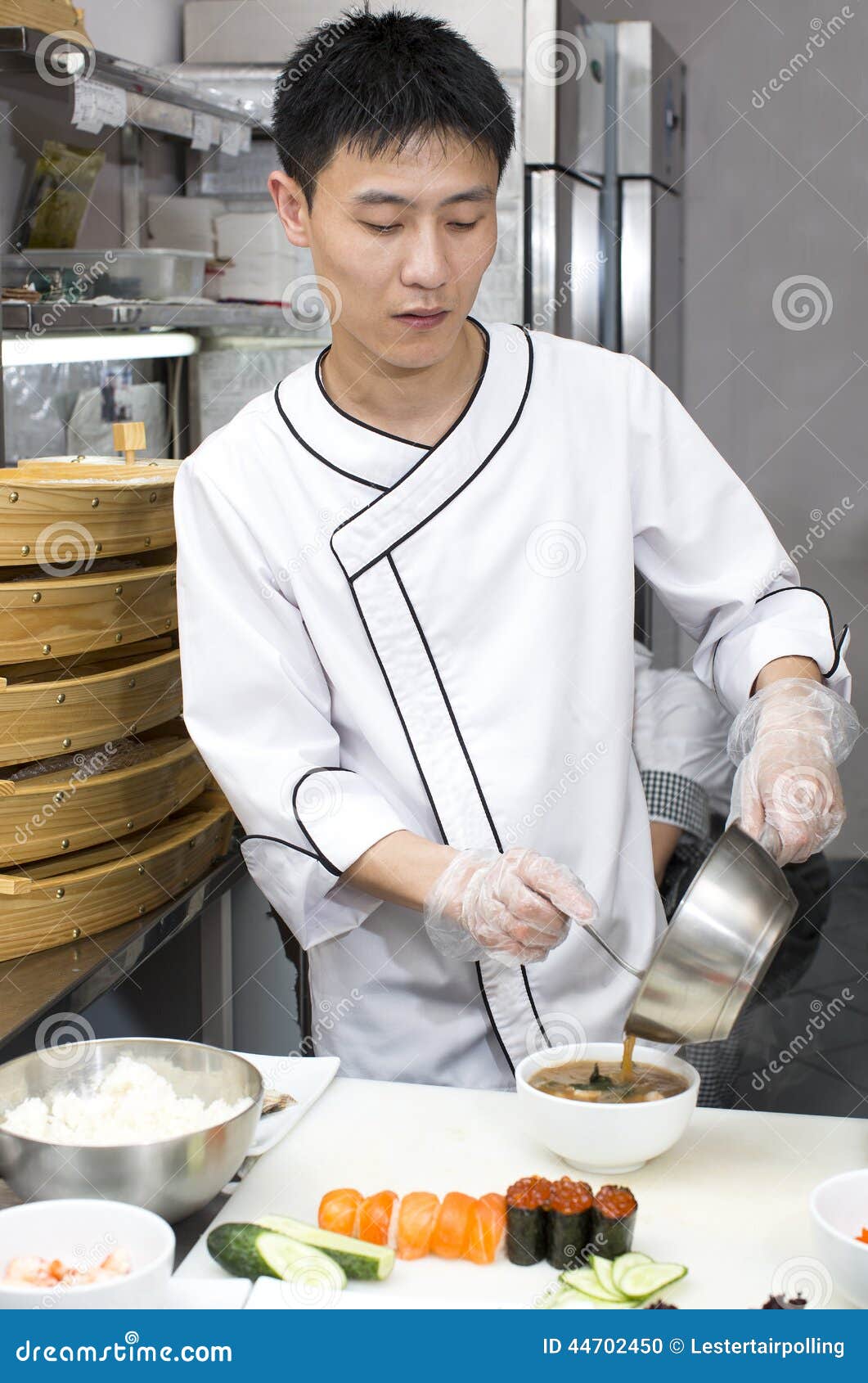 Japanese chef stock photo. Image of human, kitchen, cafe - 44702450