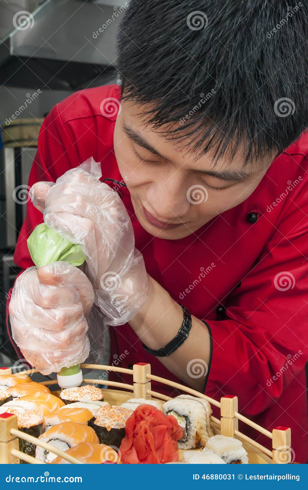 Japanese chef stock image. Image of fresh, hand, male - 46880031