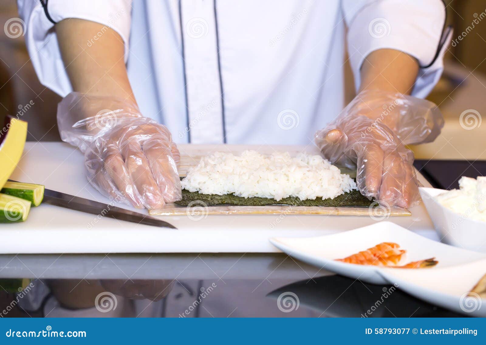 Japanese chef stock image. Image of making, hand, cuisine - 58793077