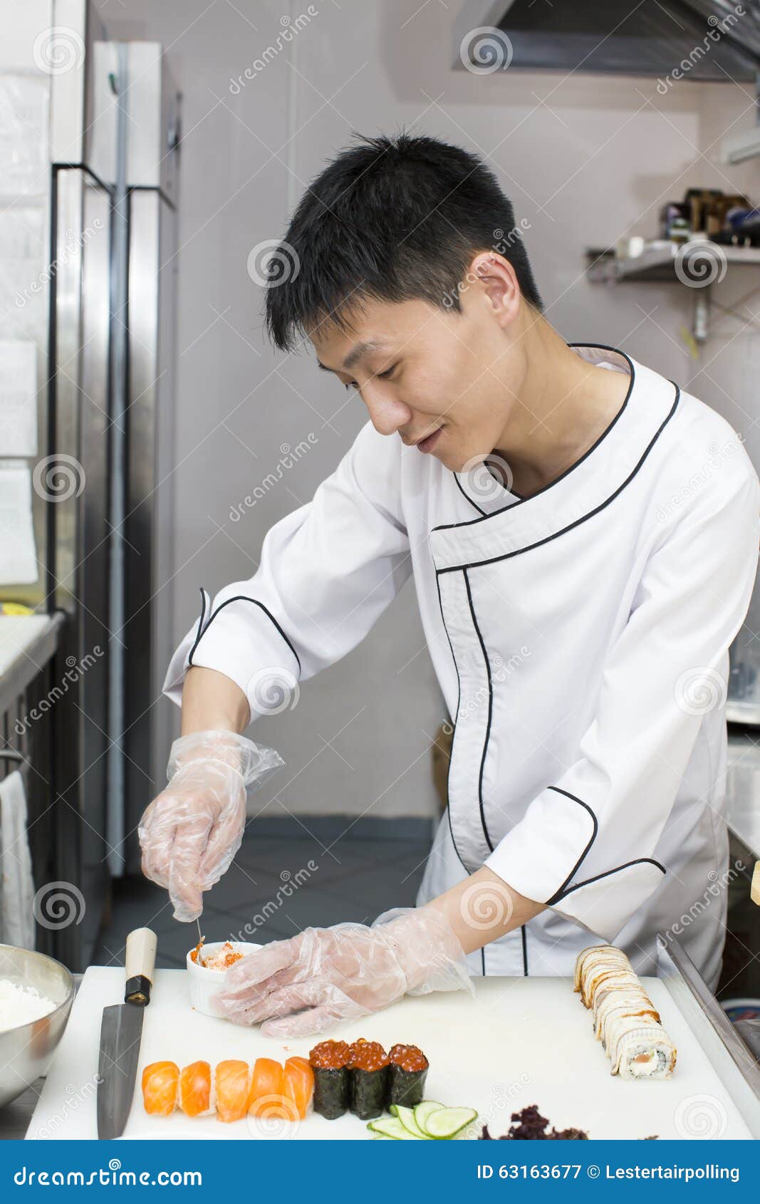 Japanese chef stock image. Image of meal, fresh, appetizer - 63163677