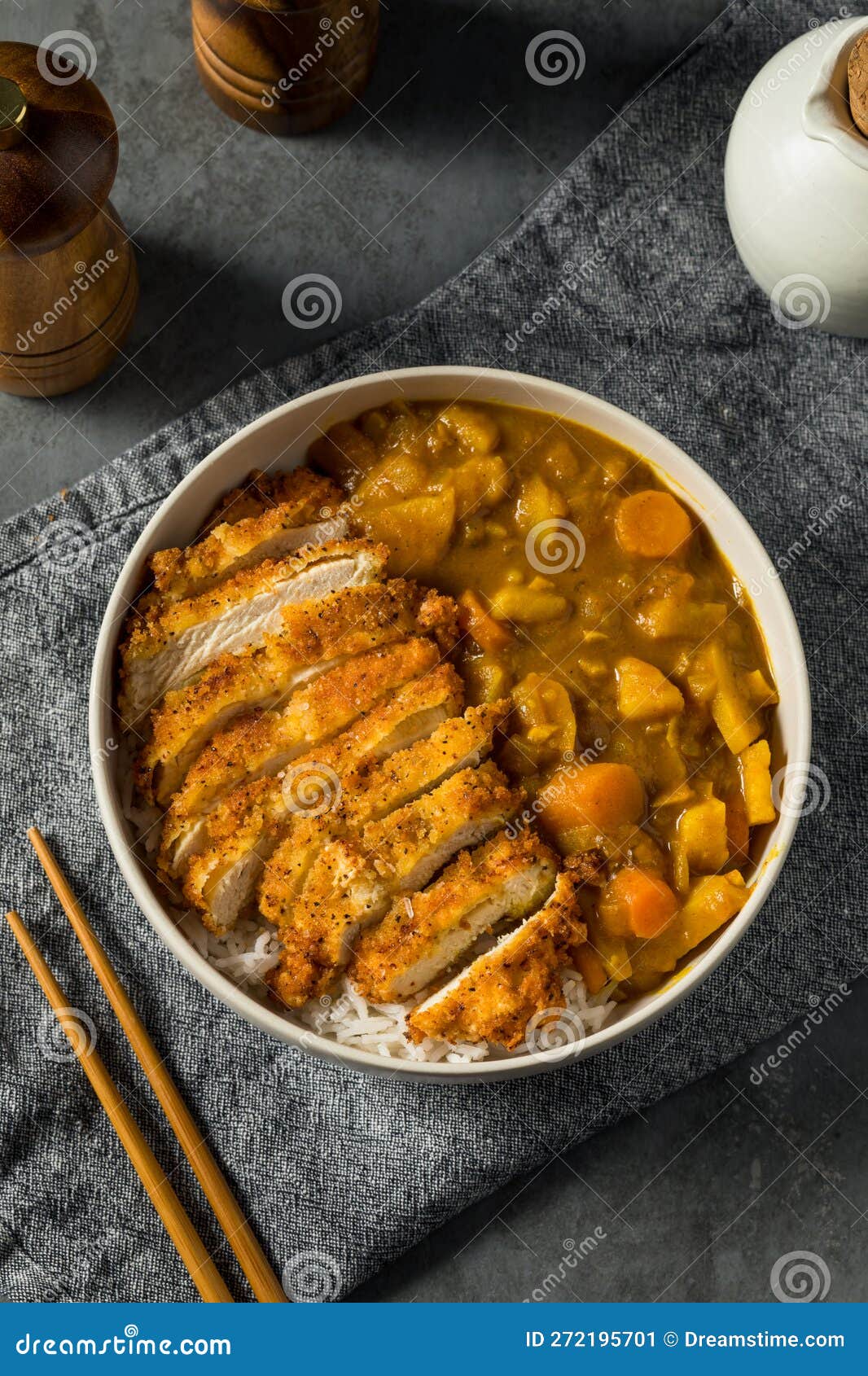Japanese Chicken Katsu Curry Stew Stock Image - Image of spicy ...