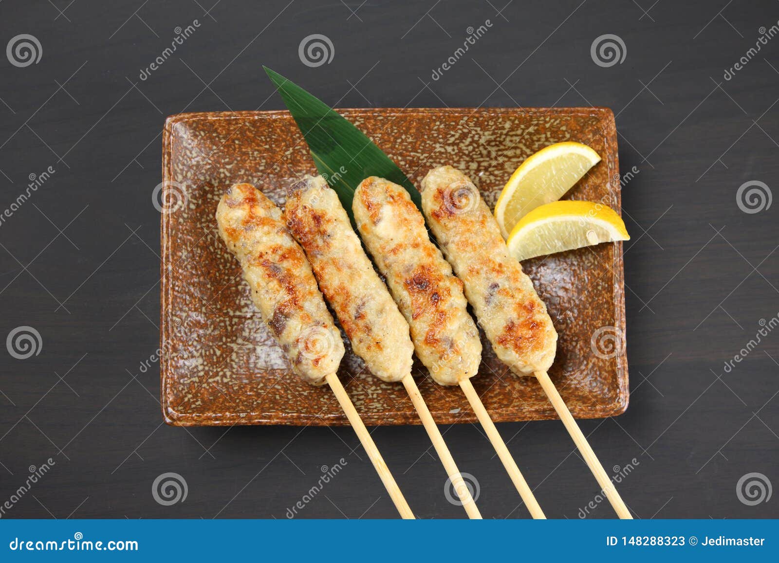 Japanese Chicken Meatloaf on a Dining Table Stock Image - Image of ...