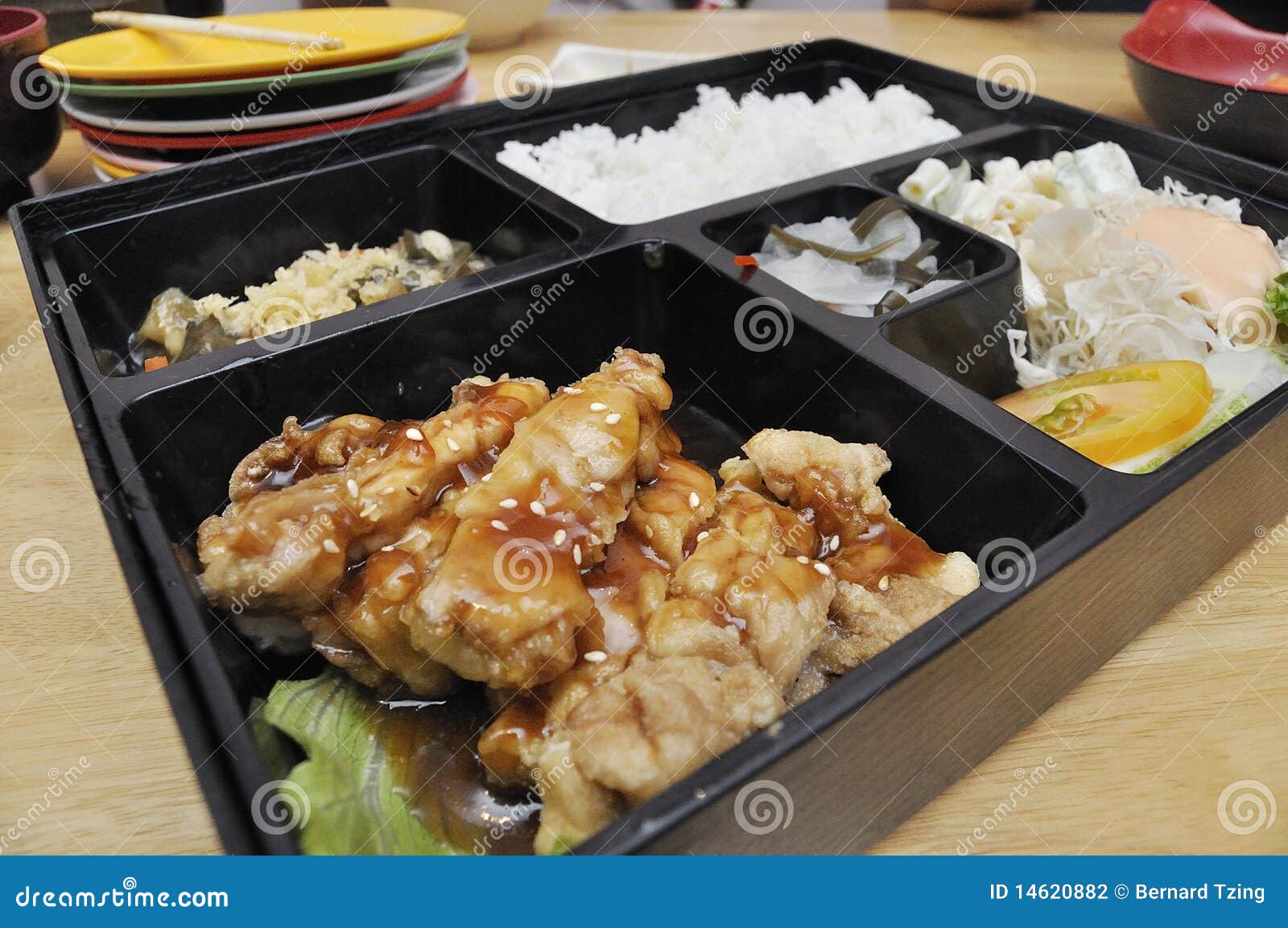 Japanese Chicken Set Meal stock photo. Image of pickle - 14620882