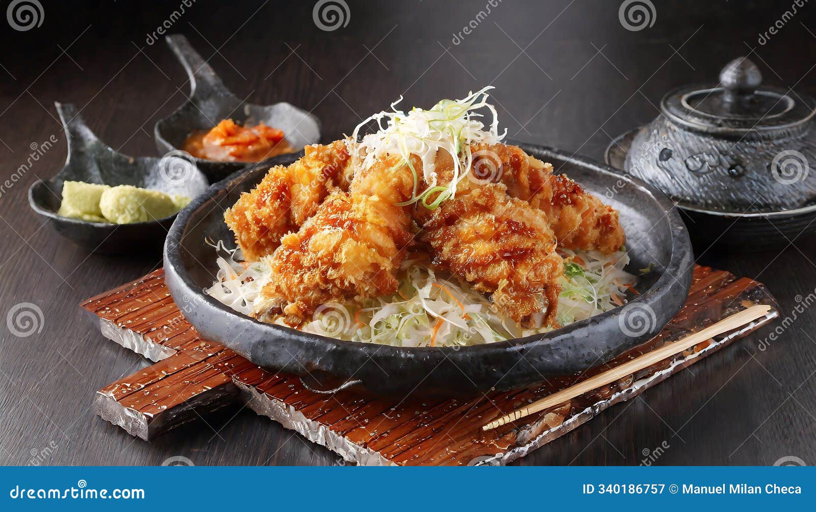 Japanese Chicken Tempura, Toriten Stock Image - Image of deepfried ...