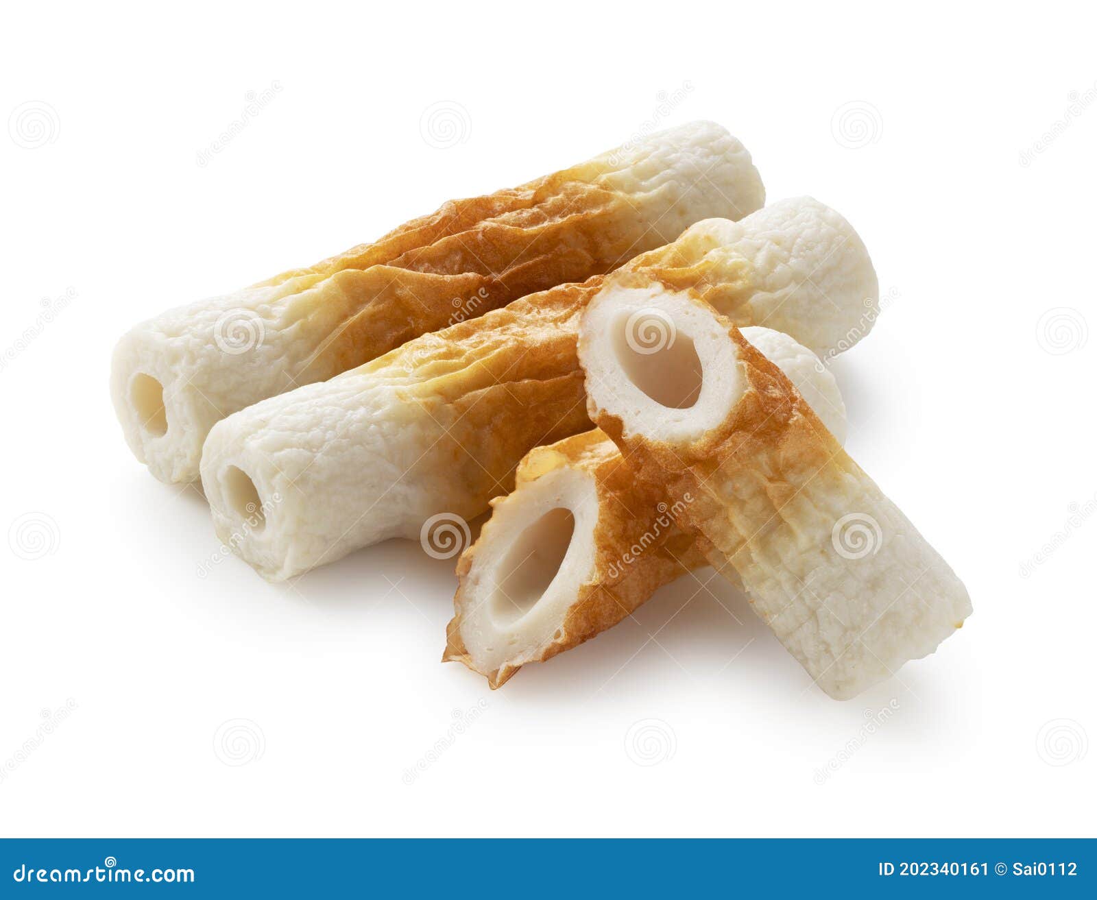 Japanese Chikuwa Placed on a White Background Stock Image - Image of ...