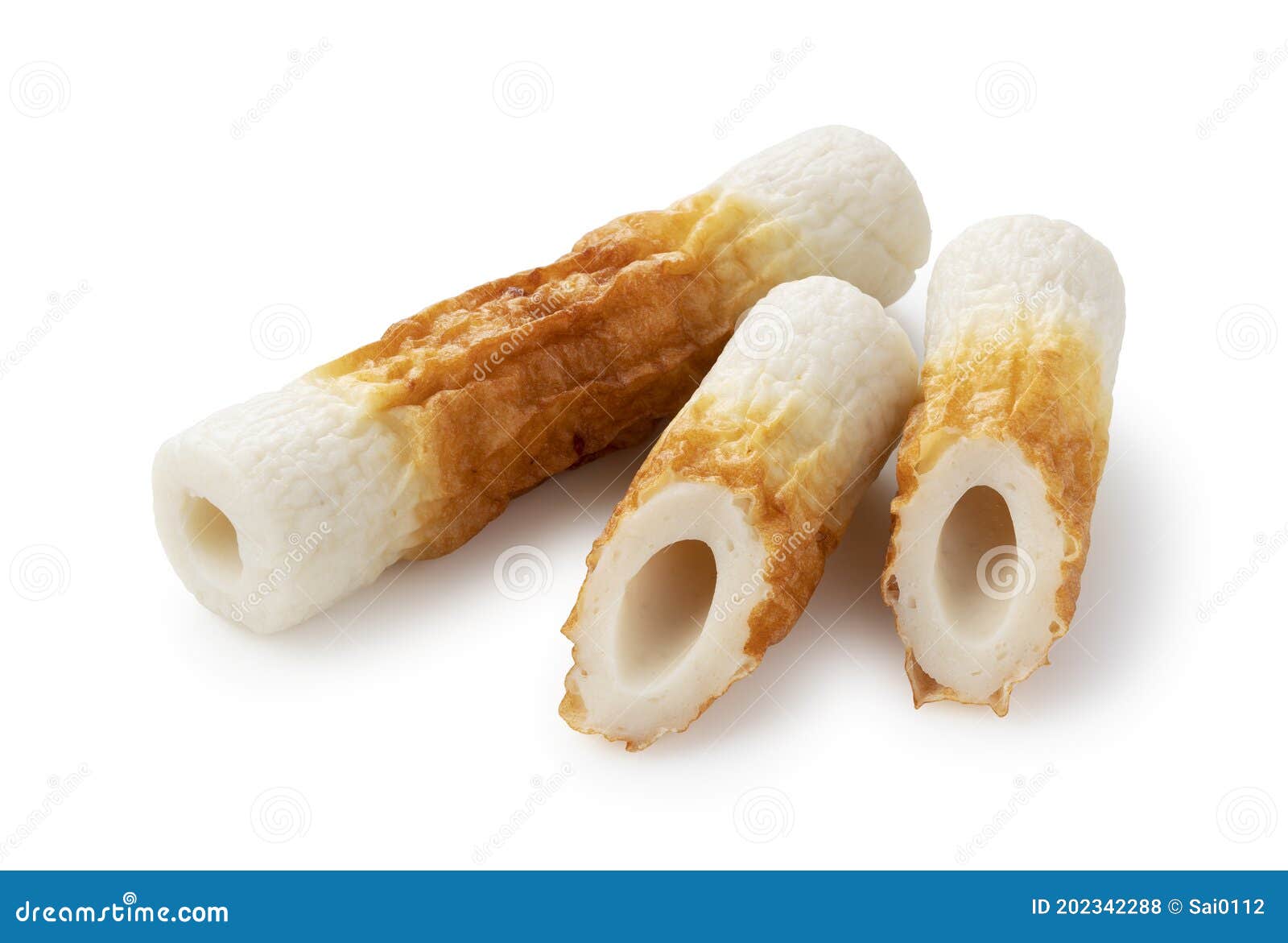 Japanese Chikuwa Placed on a White Background Stock Photo - Image of ...