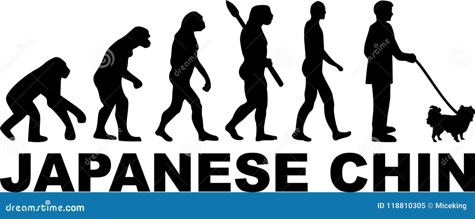 Japanese Chin Evolution Word Stock Vector - Illustration of isolated ...