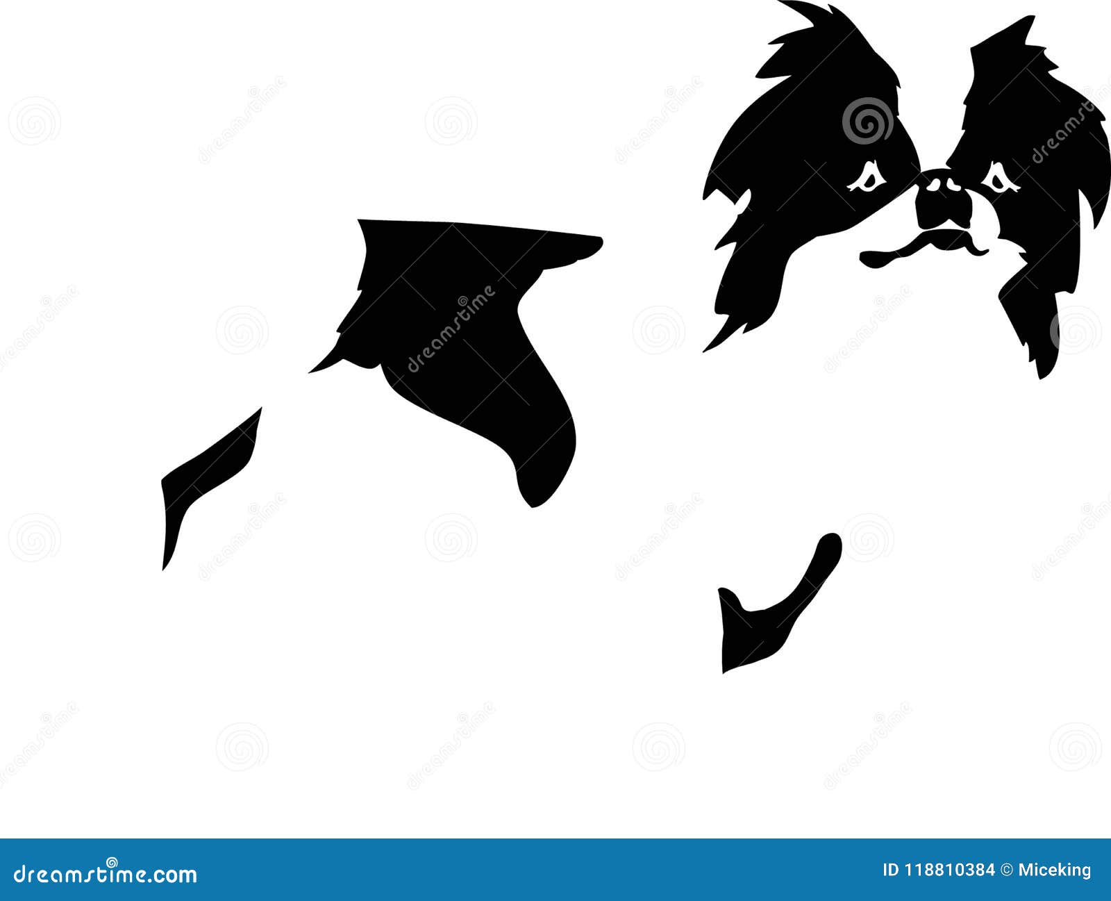 Japanese Chin Outline Outline Silhouette Generative Ai Vector ...