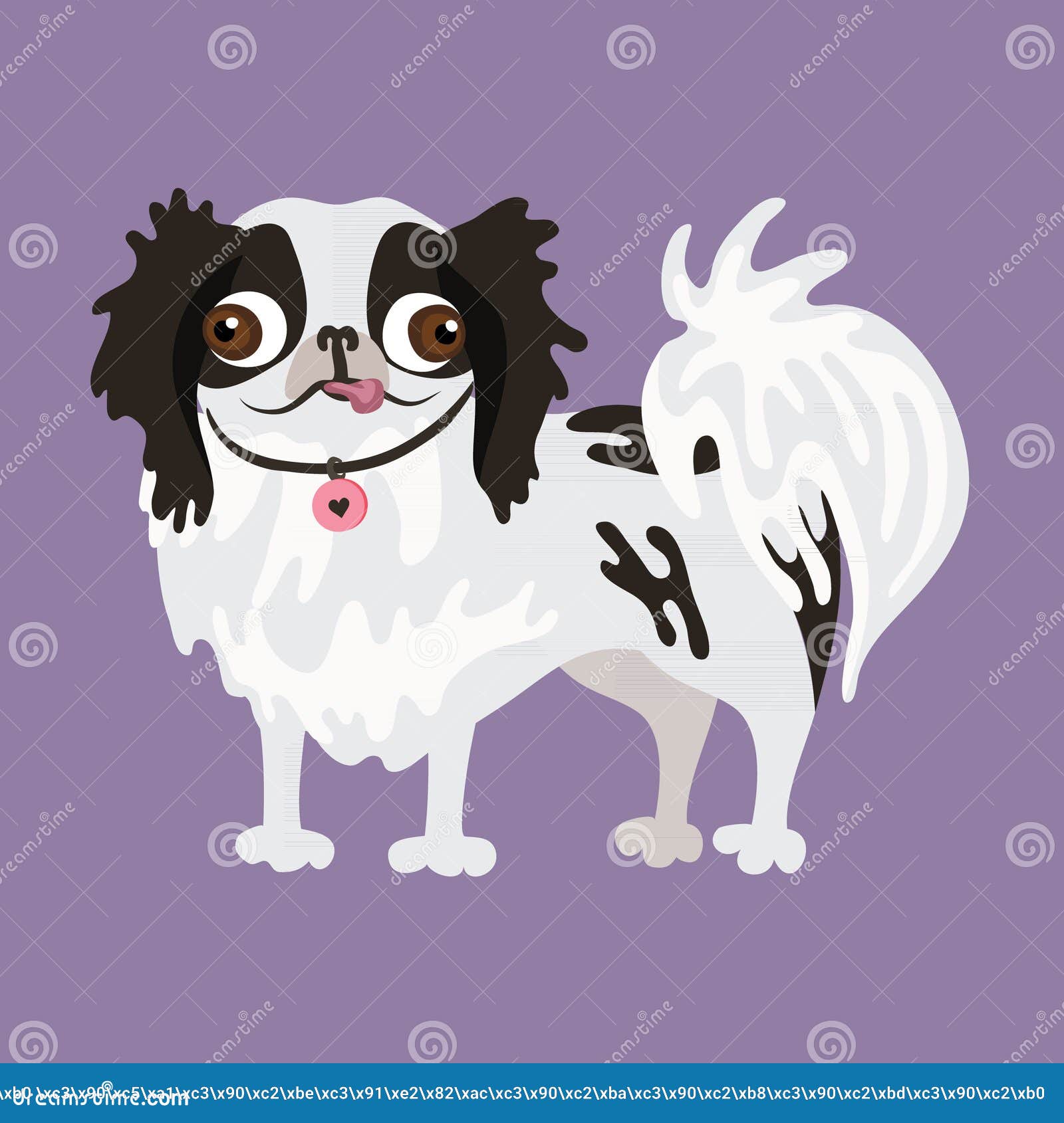 Japanese Chin. Vector Illustration of a Dog. Stock Vector ...