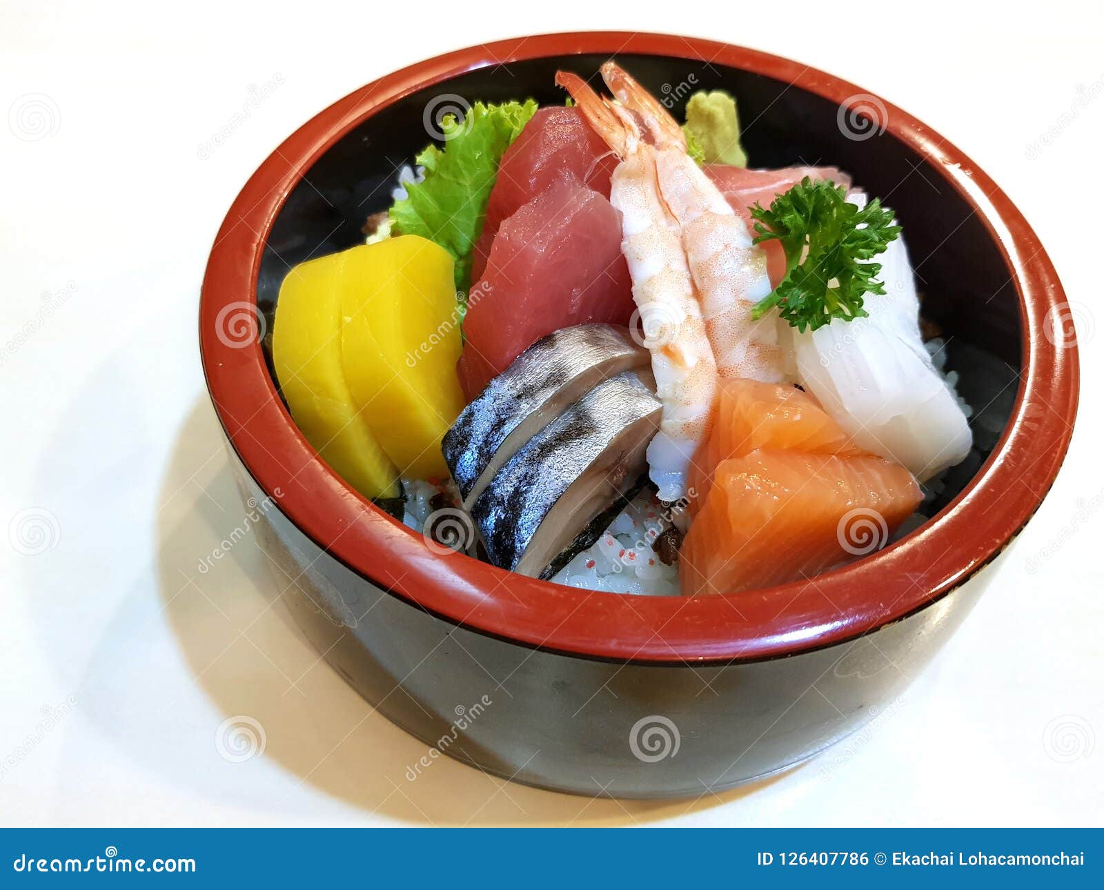 Japanese Chirashi Bowl stock photo. Image of japanese - 126407786