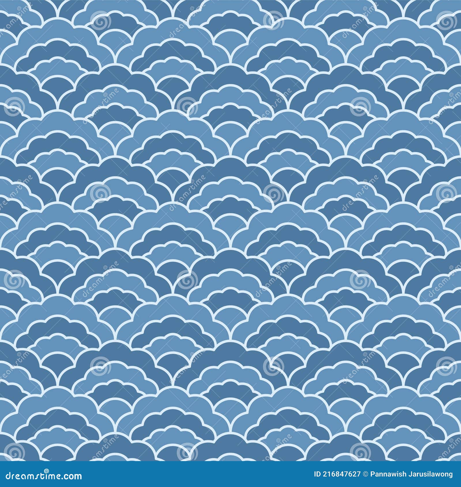 Japanese Sea Shell Pattern Cartoon Vector | CartoonDealer.com #129253669