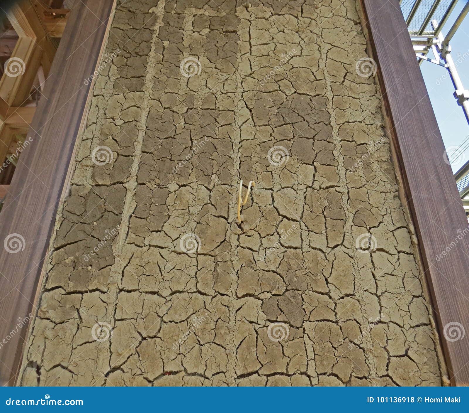 Japanese Clay Wall Construction, Housing Stock Photo - Image of home ...