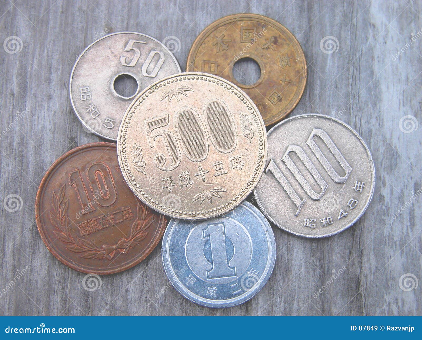 Japanese coins stock image. Image of japanese, cash, japan - 7849