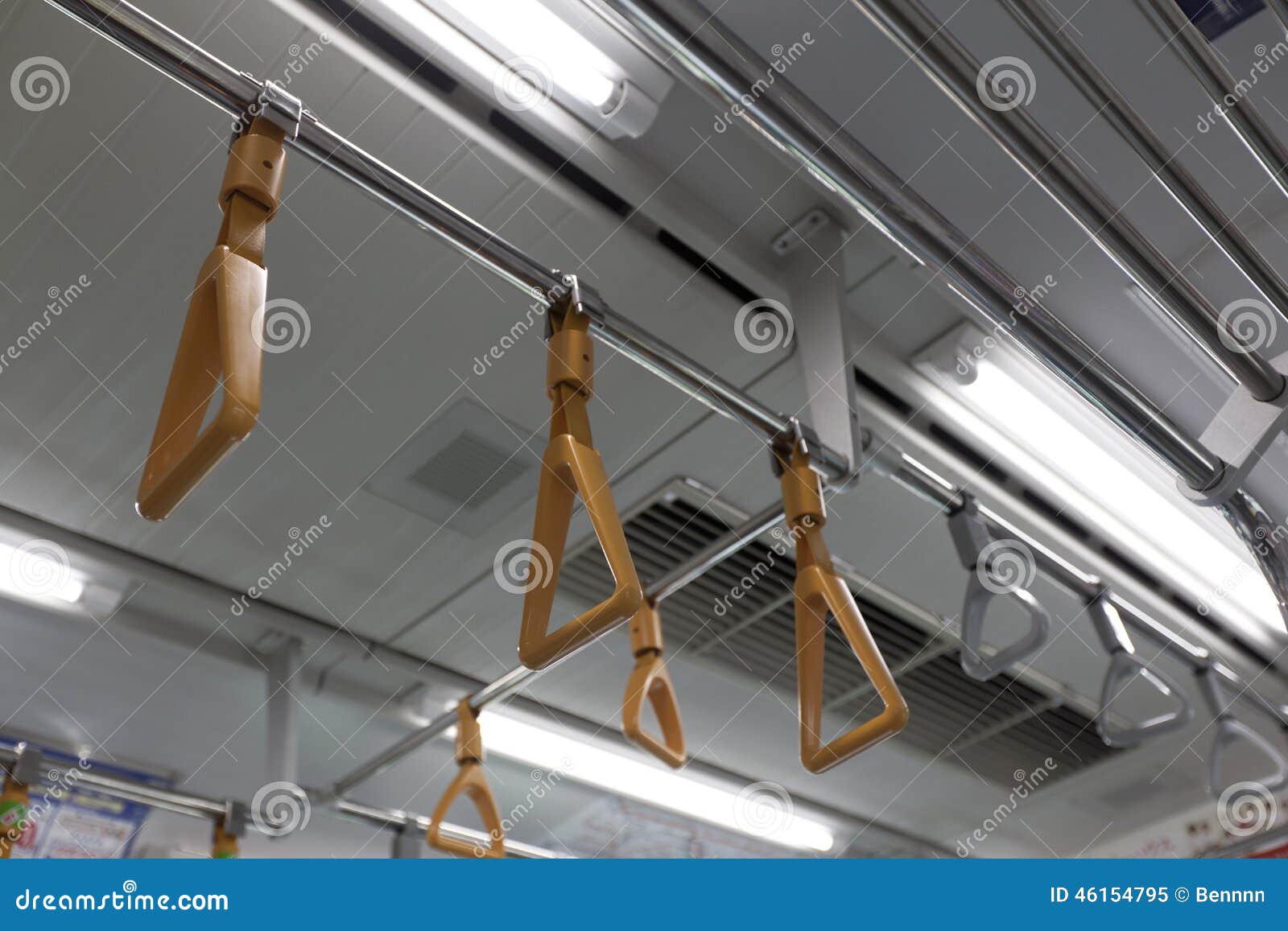 Japanese commuter train stock image. Image of strap, transportation ...