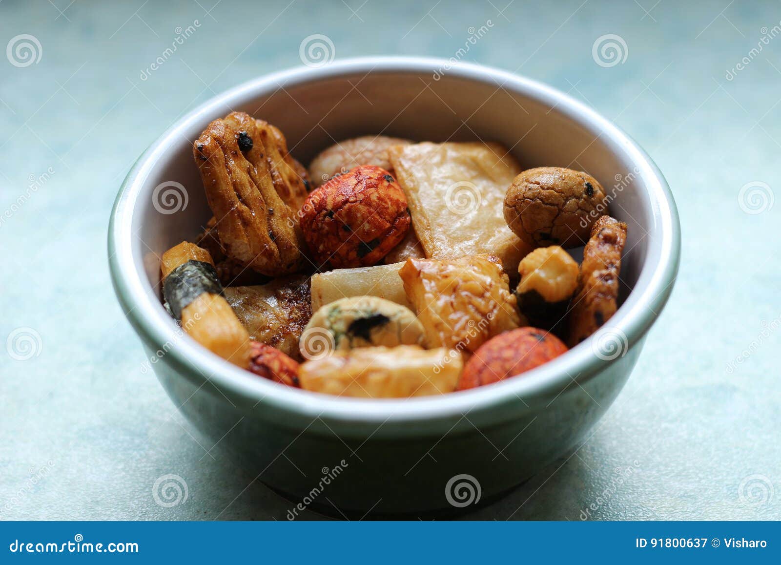 Japanese Crackers stock image. Image of asian, food, senbei - 91800637