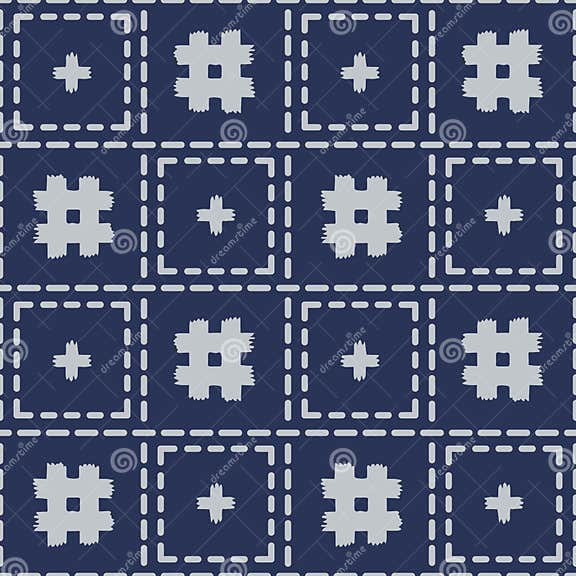 Japanese Cross Hatch Pattern Stock Vector - Illustration of blue ...
