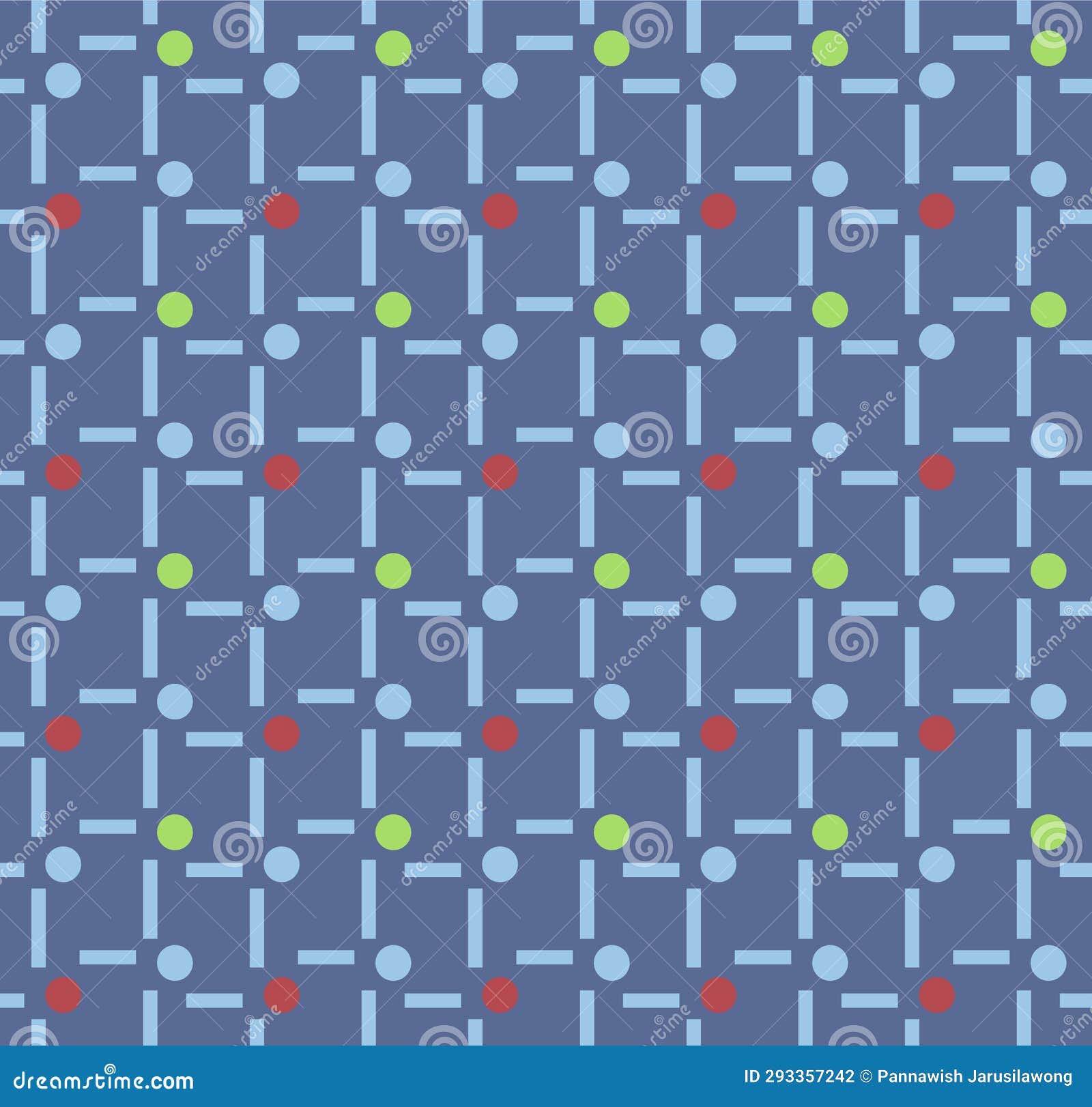 Japanese Cross Line Circle Vector Seamless Pattern Stock Vector ...