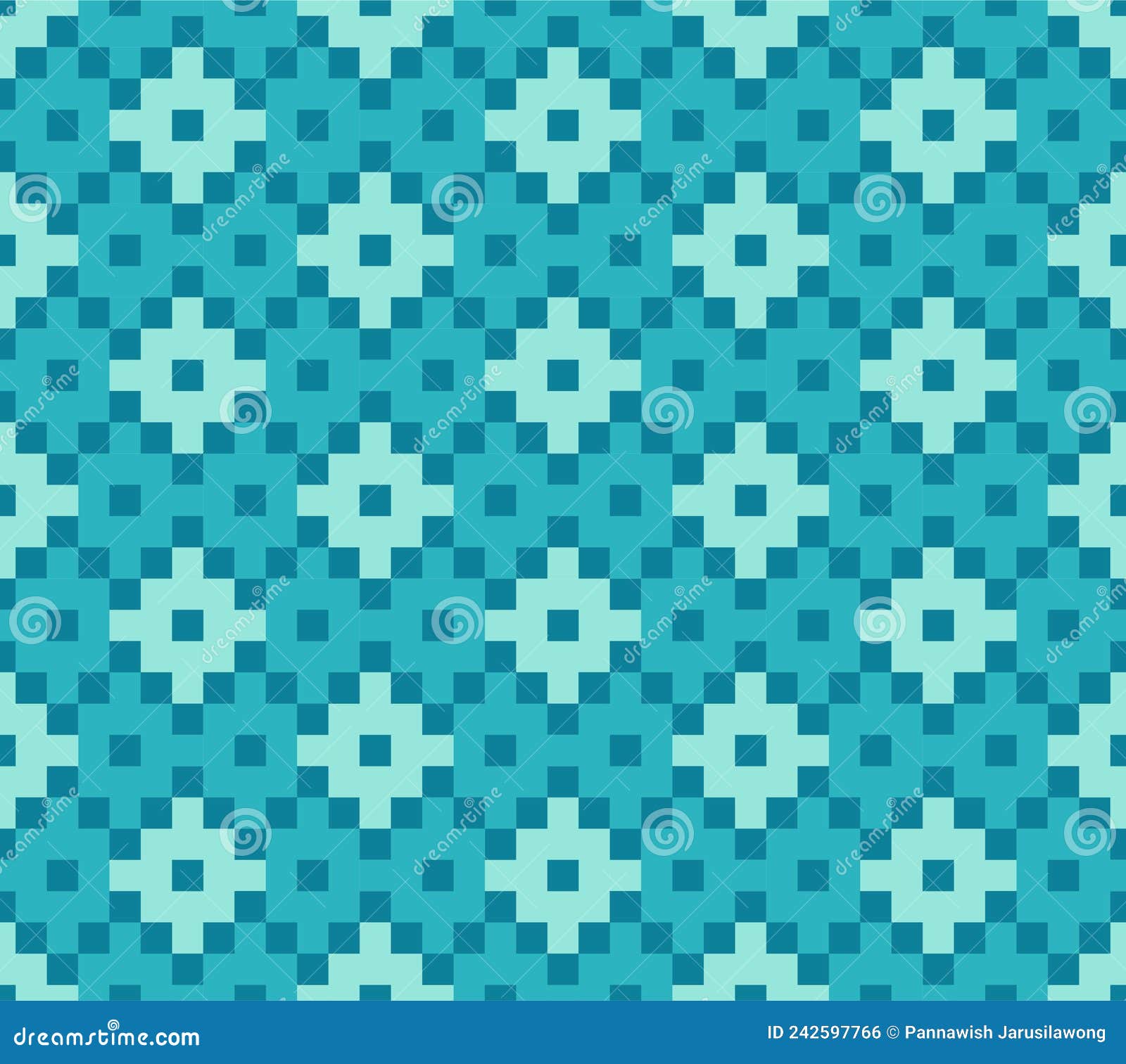Japanese Cross Shape Checkered Vector Seamless Pattern Stock Vector ...