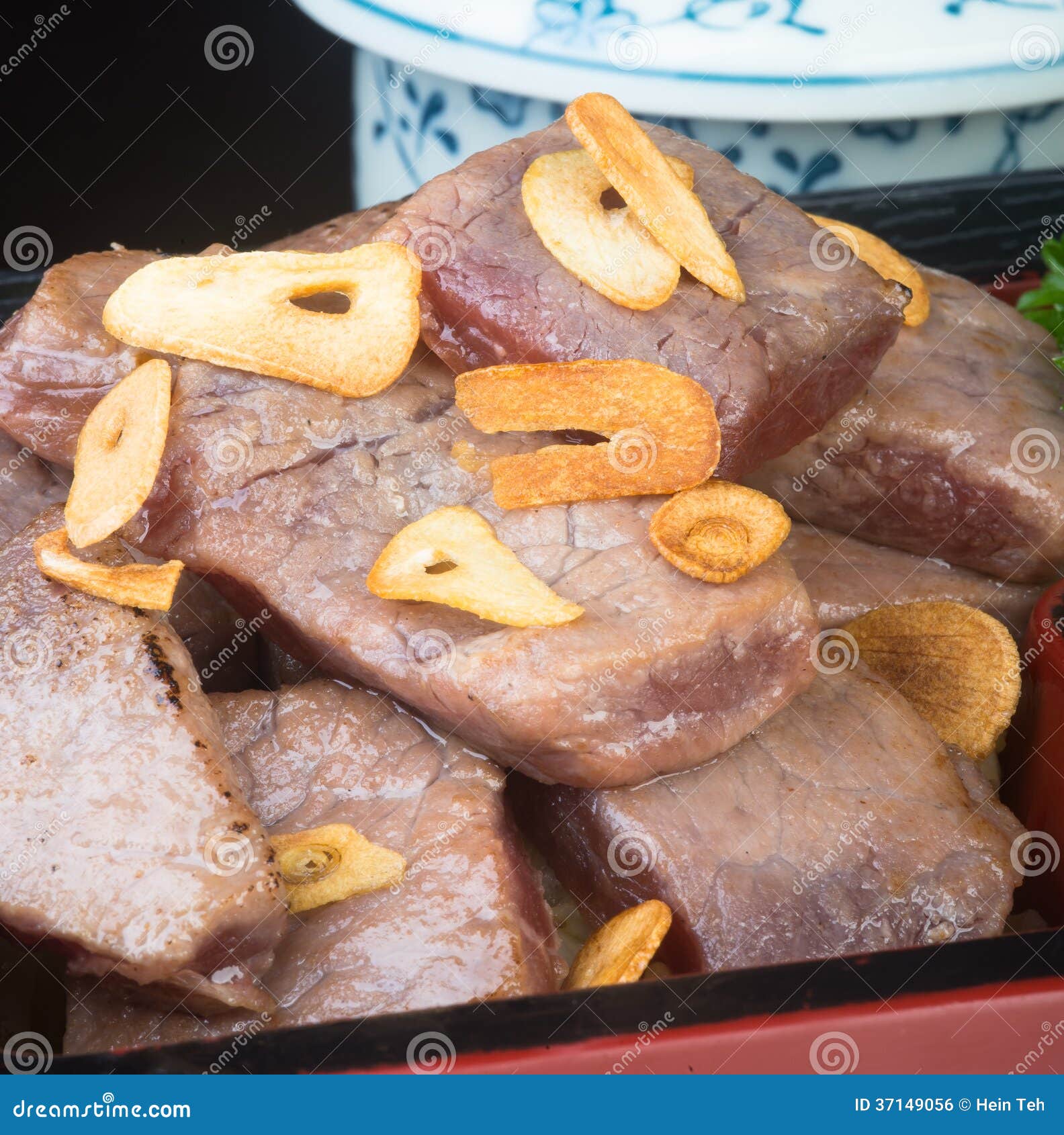 Japanese Cuisine. Beef Cube on the Background Stock Photo - Image of ...