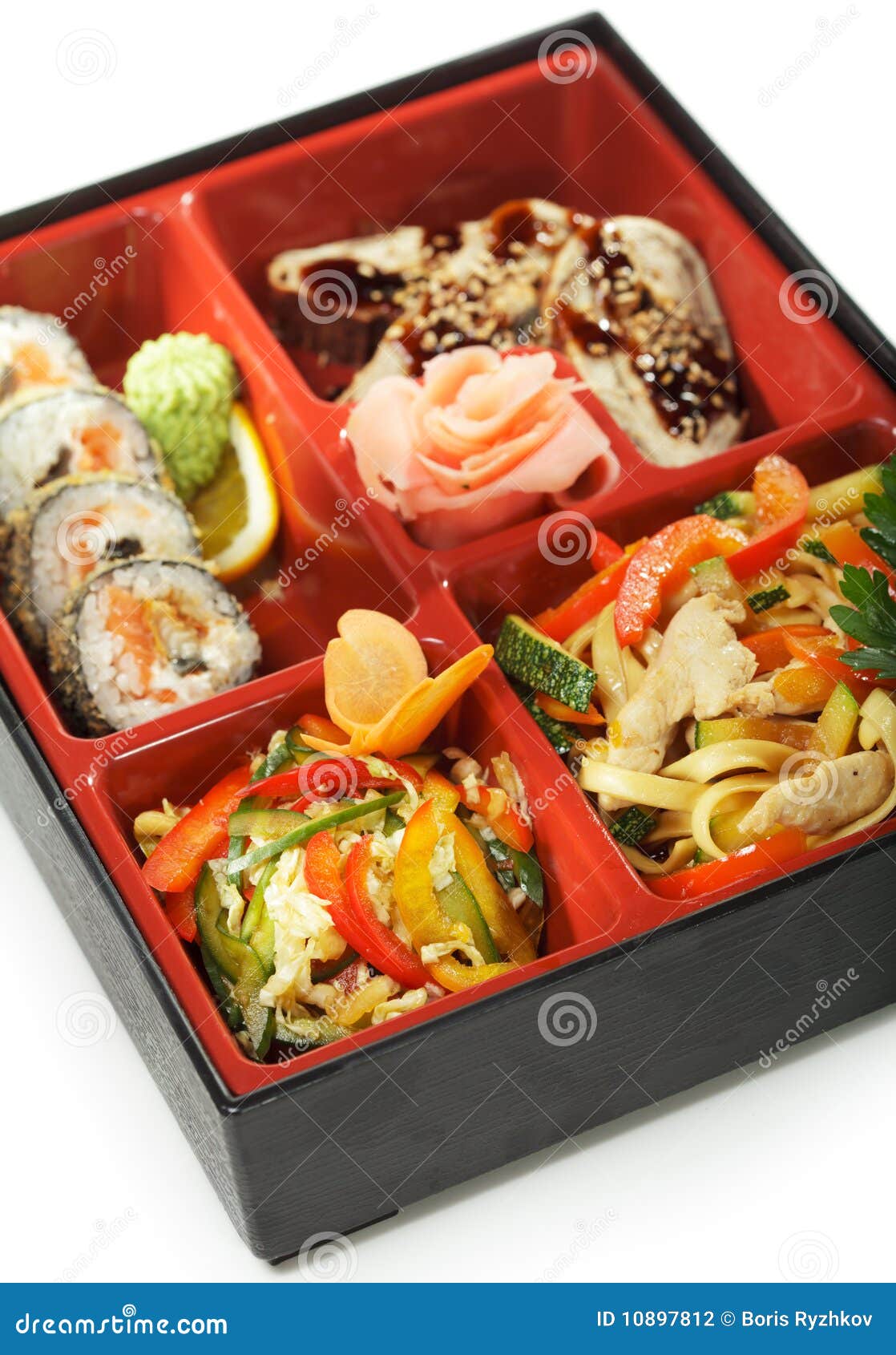 Japanese Cuisine - Bento Lunch Stock Photo - Image of food, culture ...