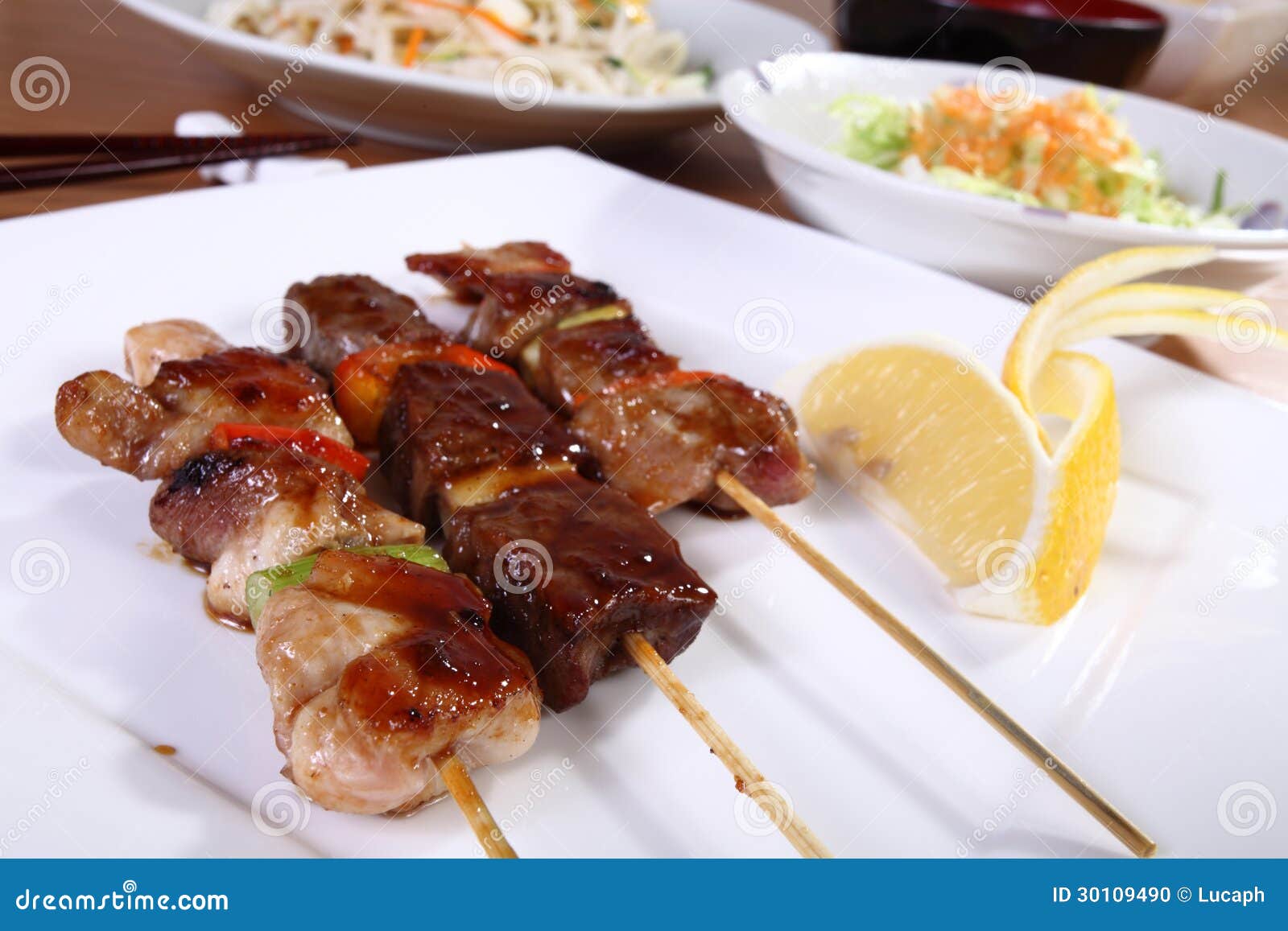 Skewers menu stock photo. Image of japan, roll, east - 30109490