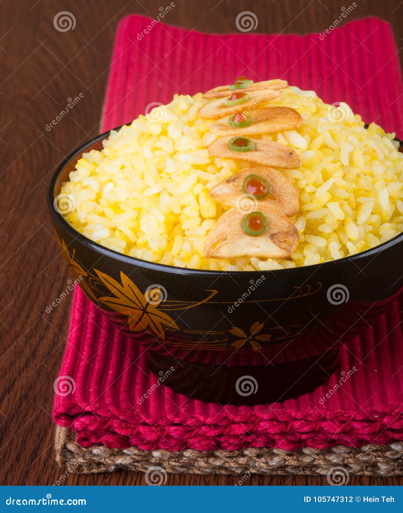 Japanese Cuisine. Ginger Fried Rice on the Background Stock Photo ...
