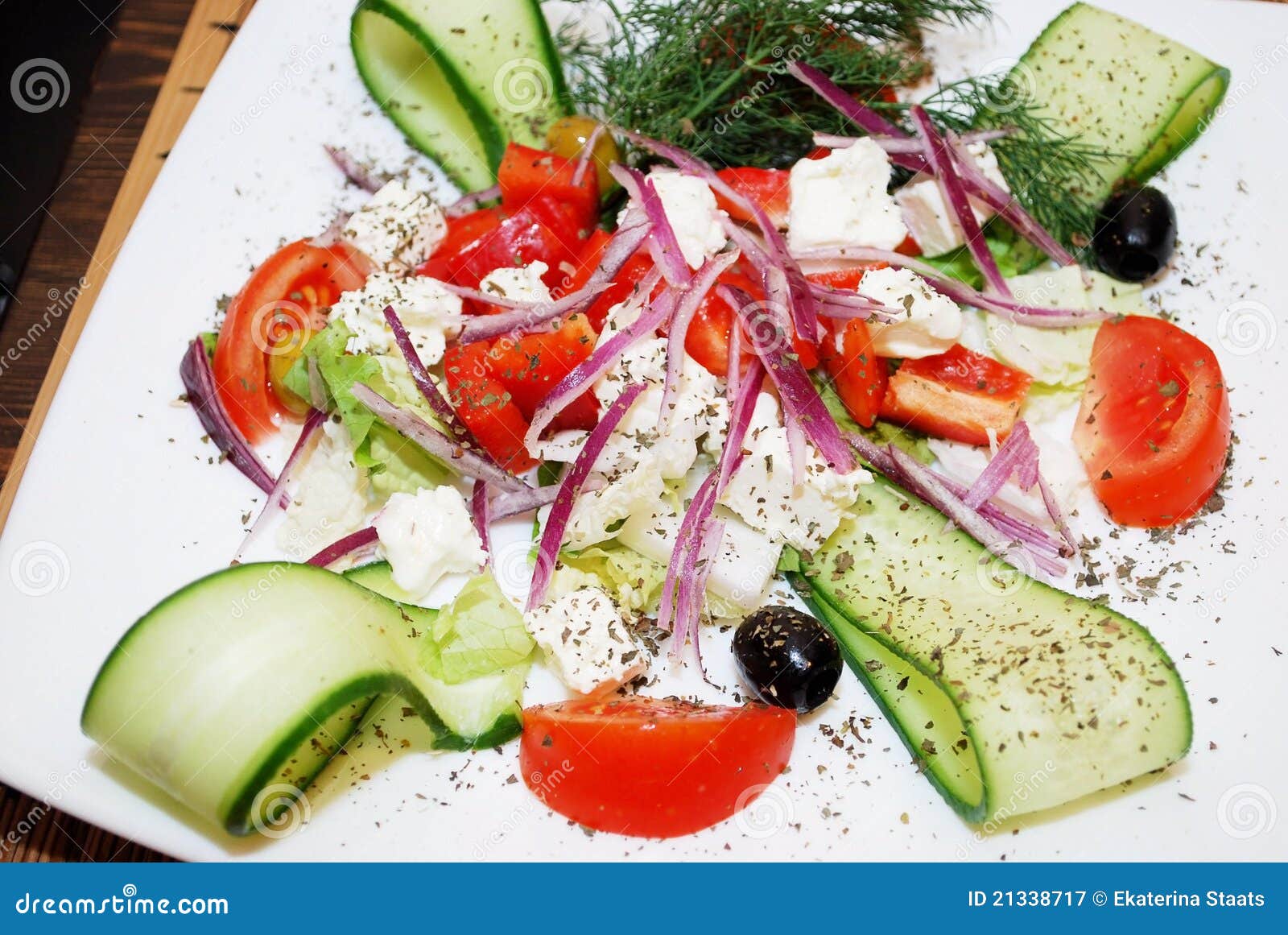 Japanese Cuisine Greece Salad Stock Image - Image of asia, leaf: 21338717