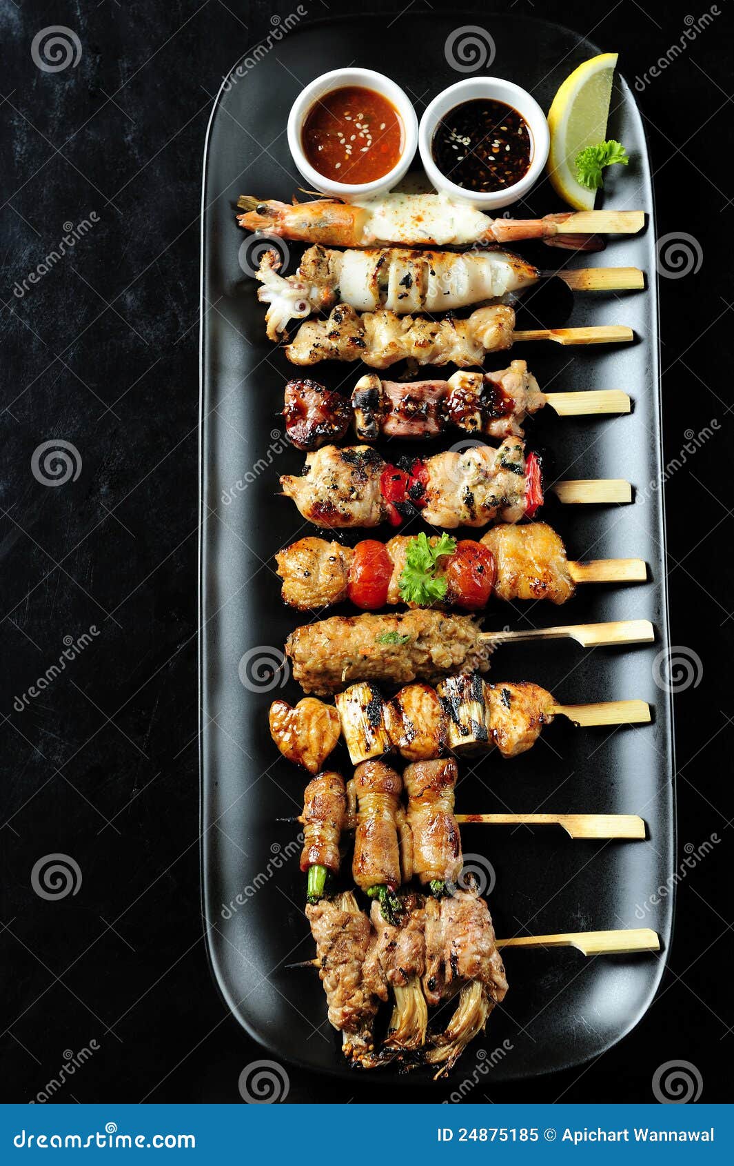 Japanese Cuisine Grilled ,yakitori Stock Image - Image of asian, food ...