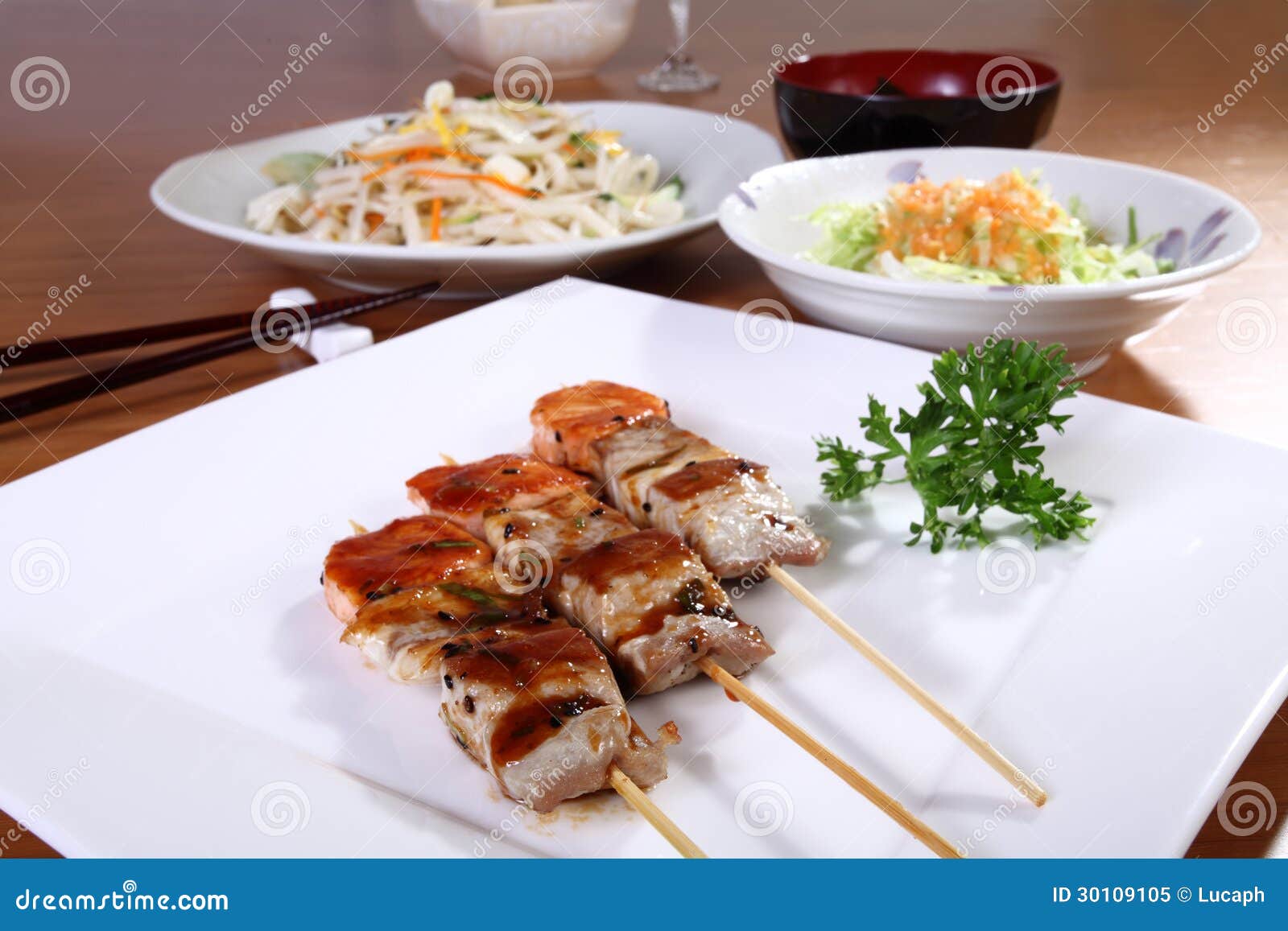 Menu with skewers stock image. Image of ravioli, grilled - 30109105
