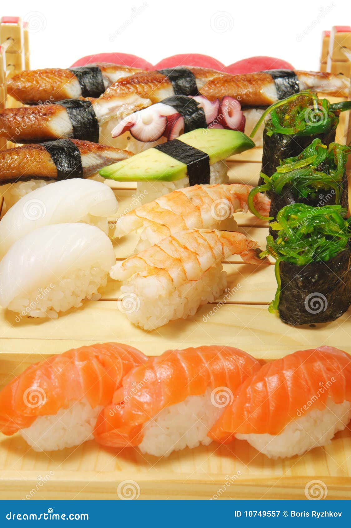 Japanese Cuisine - Sushi Set Stock Image - Image of diet, green: 10749557