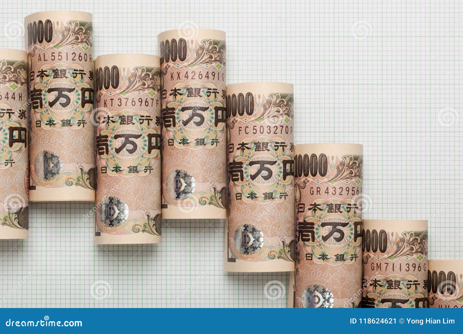 Japanese Currency Downtrend Graph Stock Image - Image of business ...