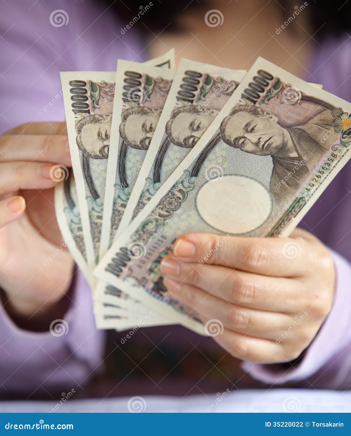 Japanese currency note stock photo. Image of asia, banknote - 35220022