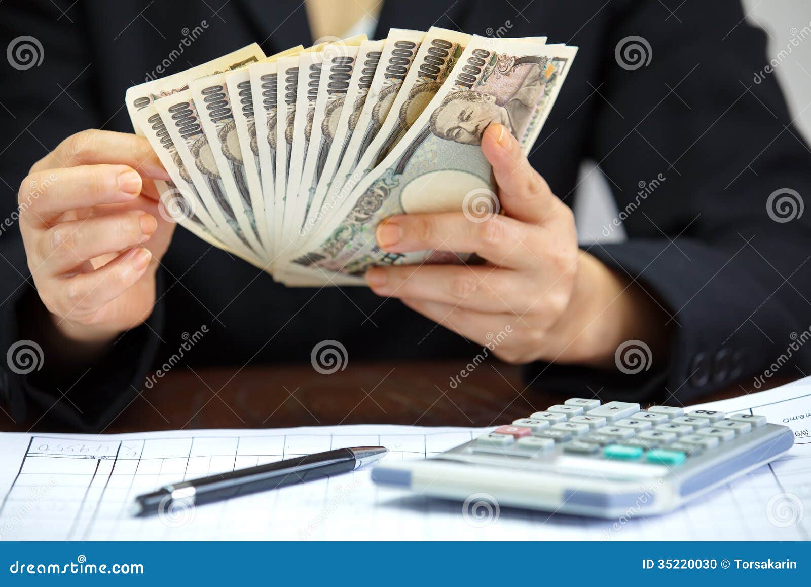 Japanese currency note stock photo. Image of economy - 35220030
