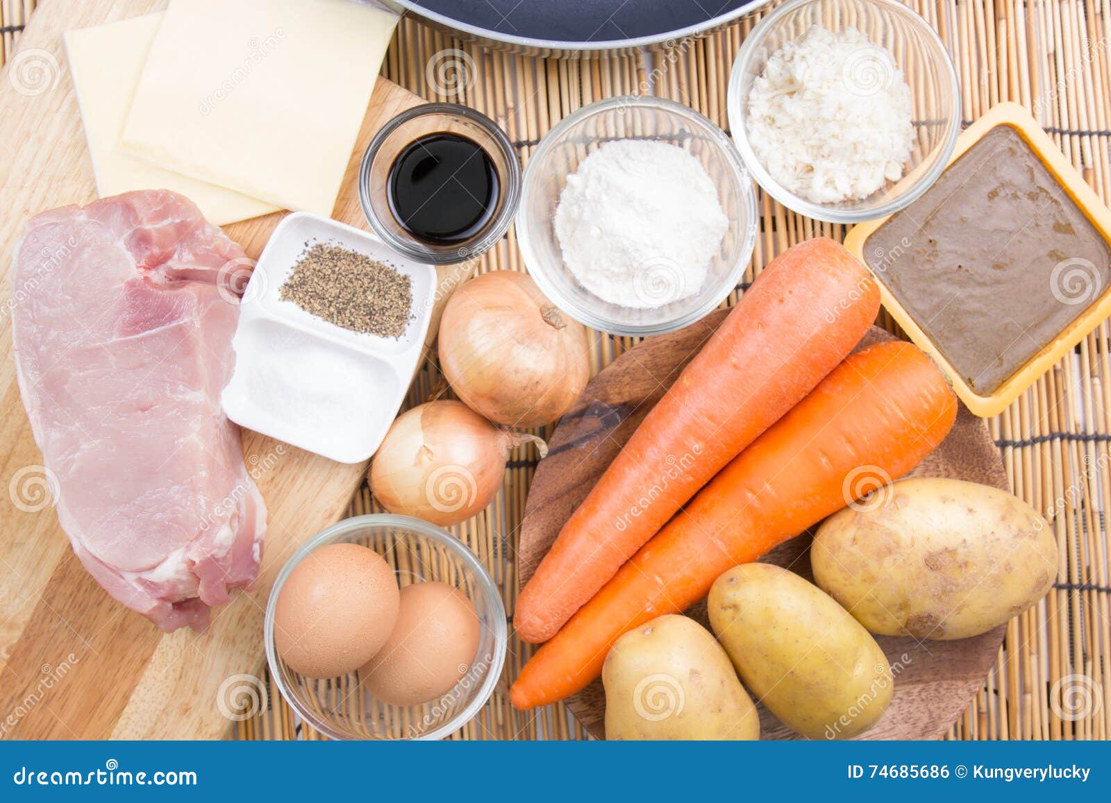 Japanese Curry Paste and Ingredient Stock Photo - Image of dinner ...