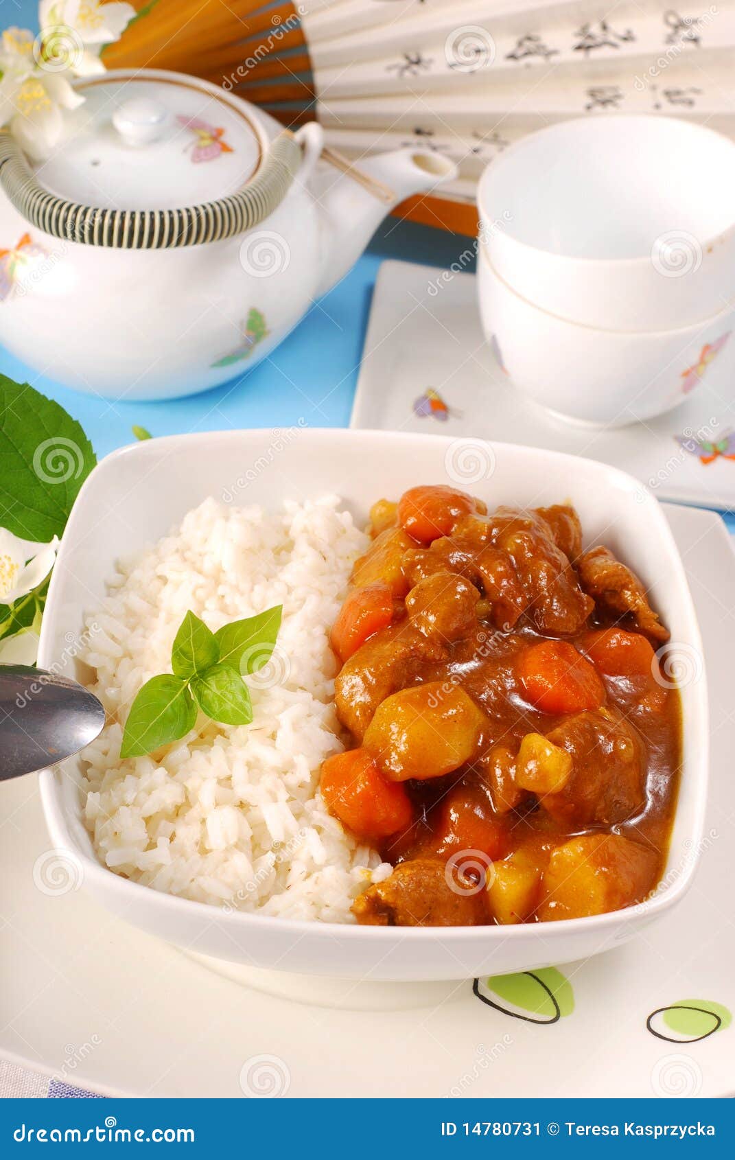 Japanese curry rice stock image. Image of chicken, curry - 14780731