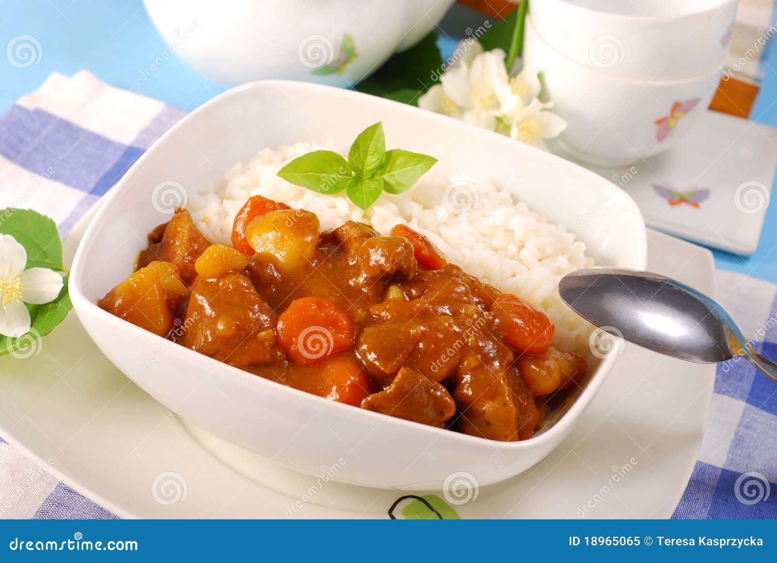 Japanese curry rice stock image. Image of spice, lunch - 18965065