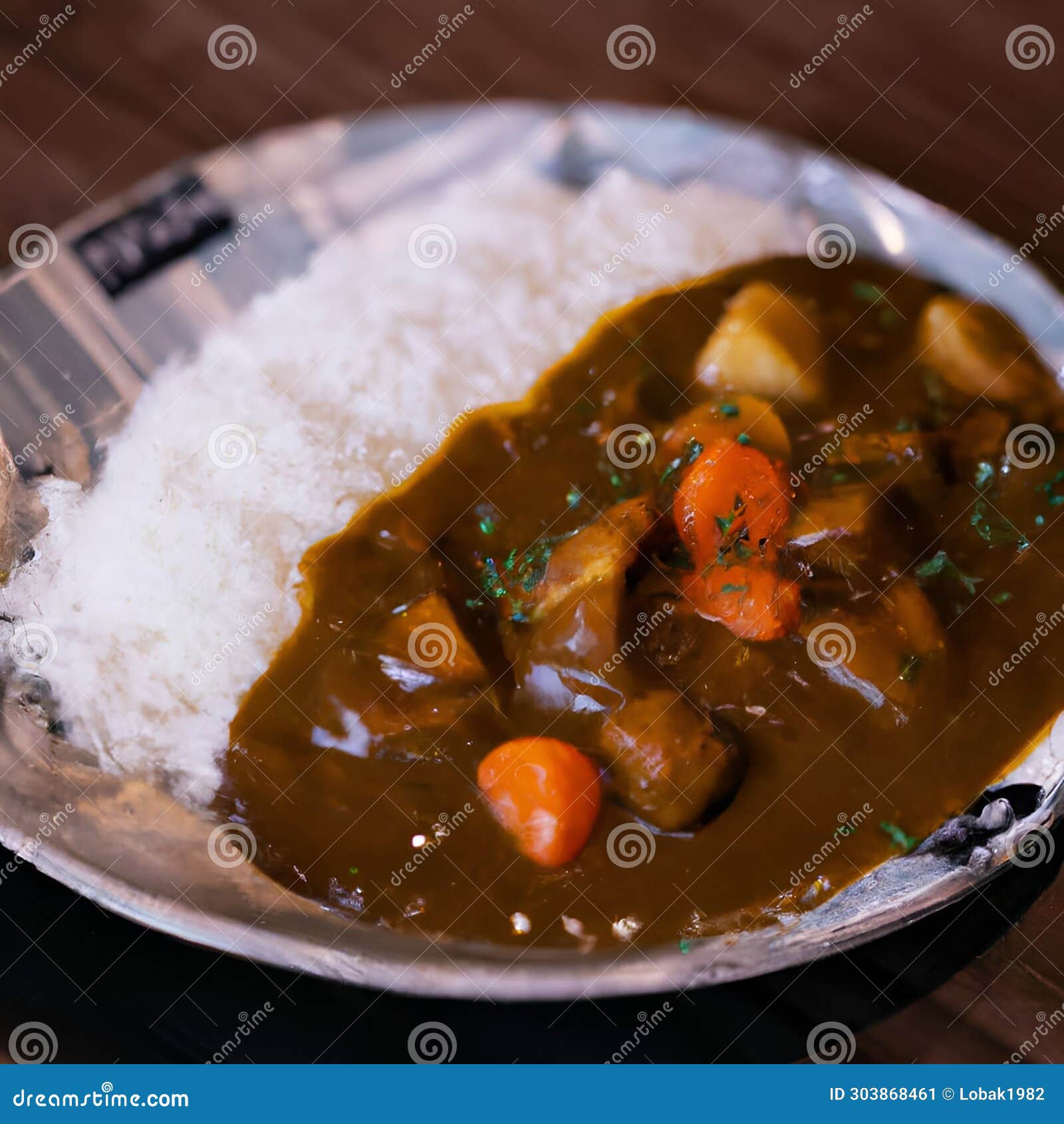 Japanese Curry rice stock illustration. Illustration of japanese ...