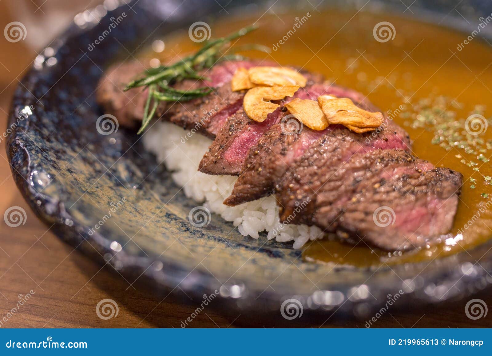 Japanese Curry Rice with Wagyu Beef in Japanese Style Restaurant Stock ...