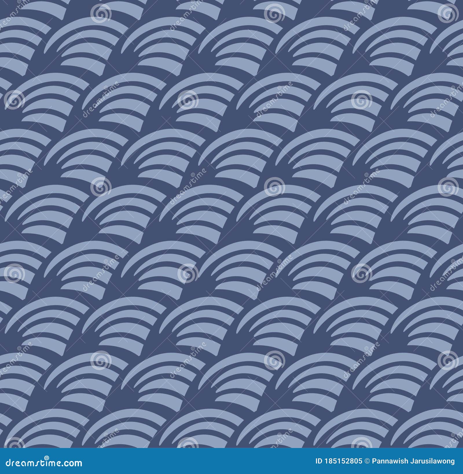 Japanese Curve Line Wave Vector Seamless Pattern Stock Vector ...