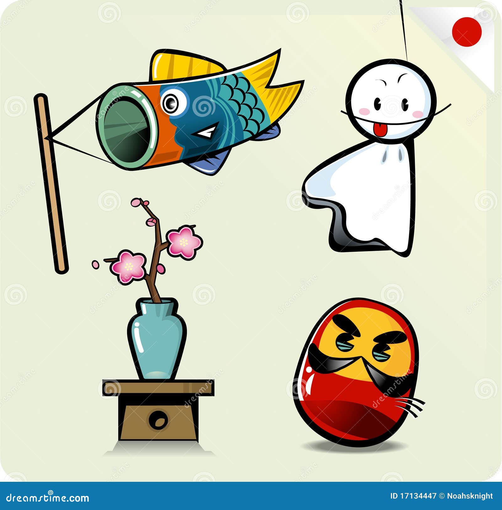 Japanese cute cartoon stock illustration. Illustration of weather ...