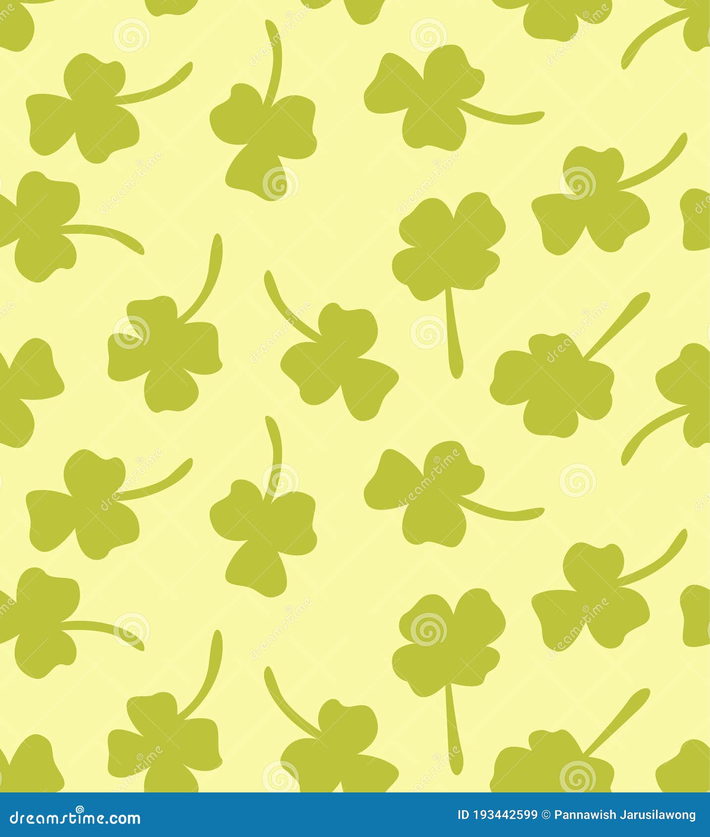 Cute Clover Pattern Vector Illustration | CartoonDealer.com #18234866