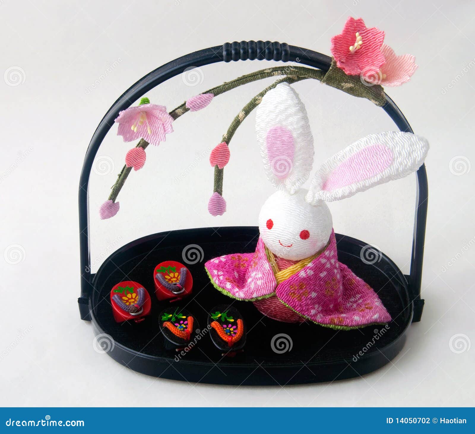 Japanese Cute Rabbit Decoration Stock Photo - Image of festive, japan ...