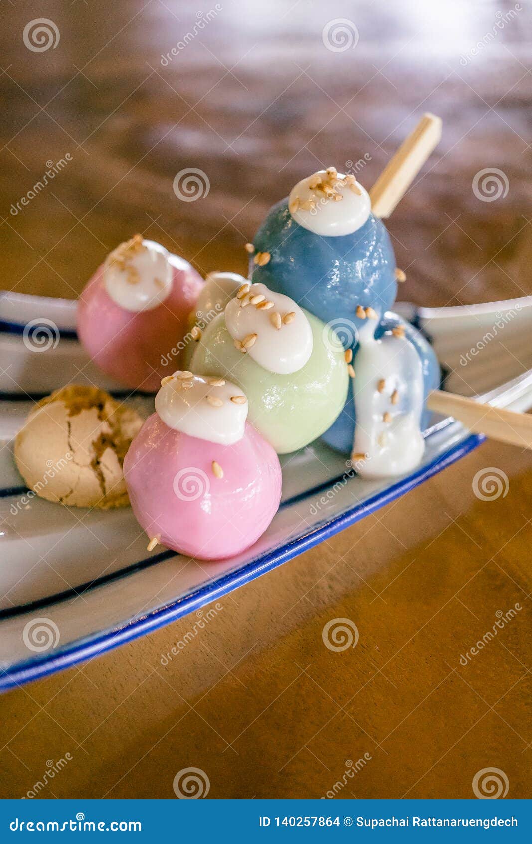 Japanese Dango dessert stock photo. Image of space, step - 140257864