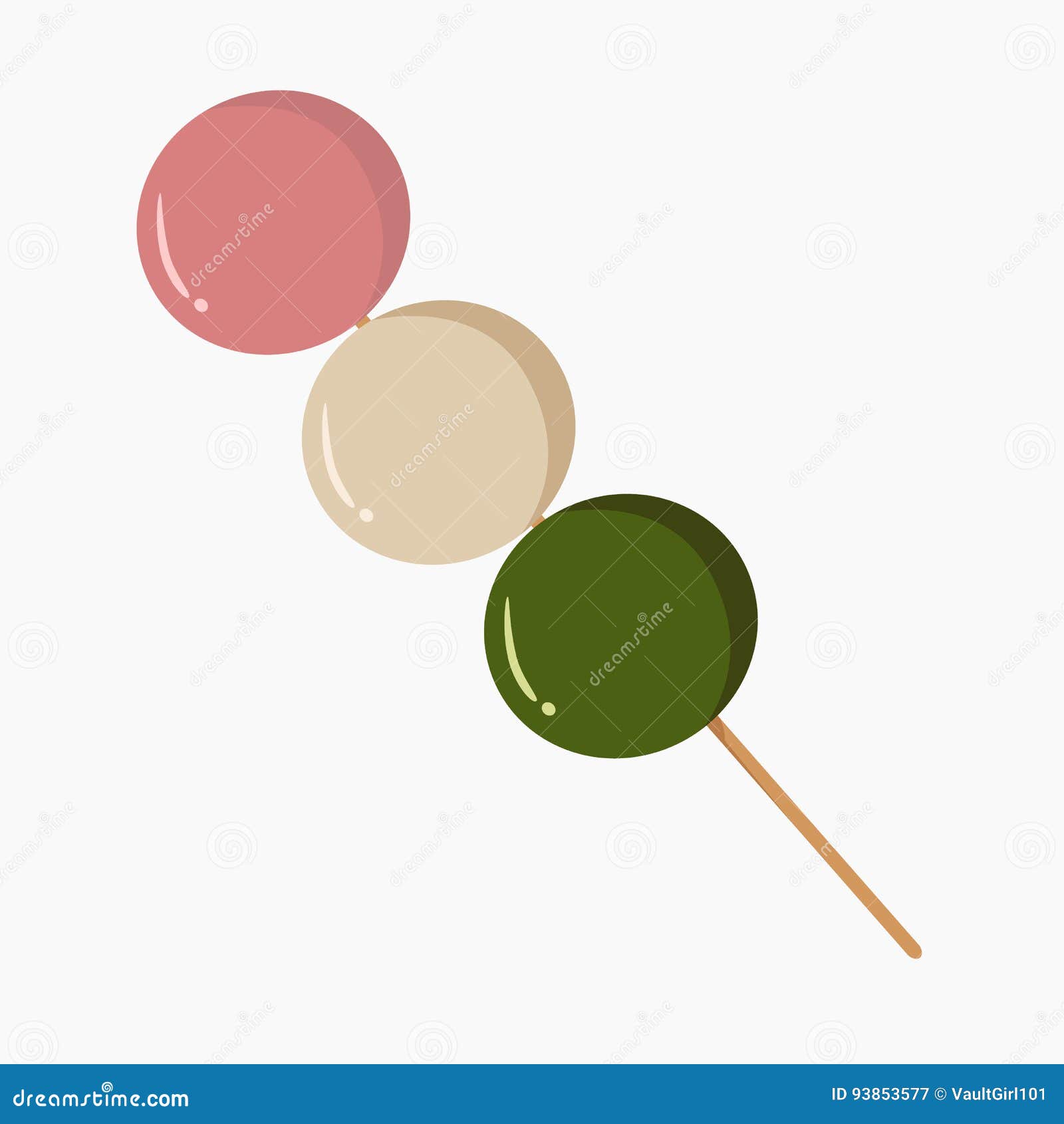 Japanese Dango Vector stock vector. Illustration of meal - 93853577