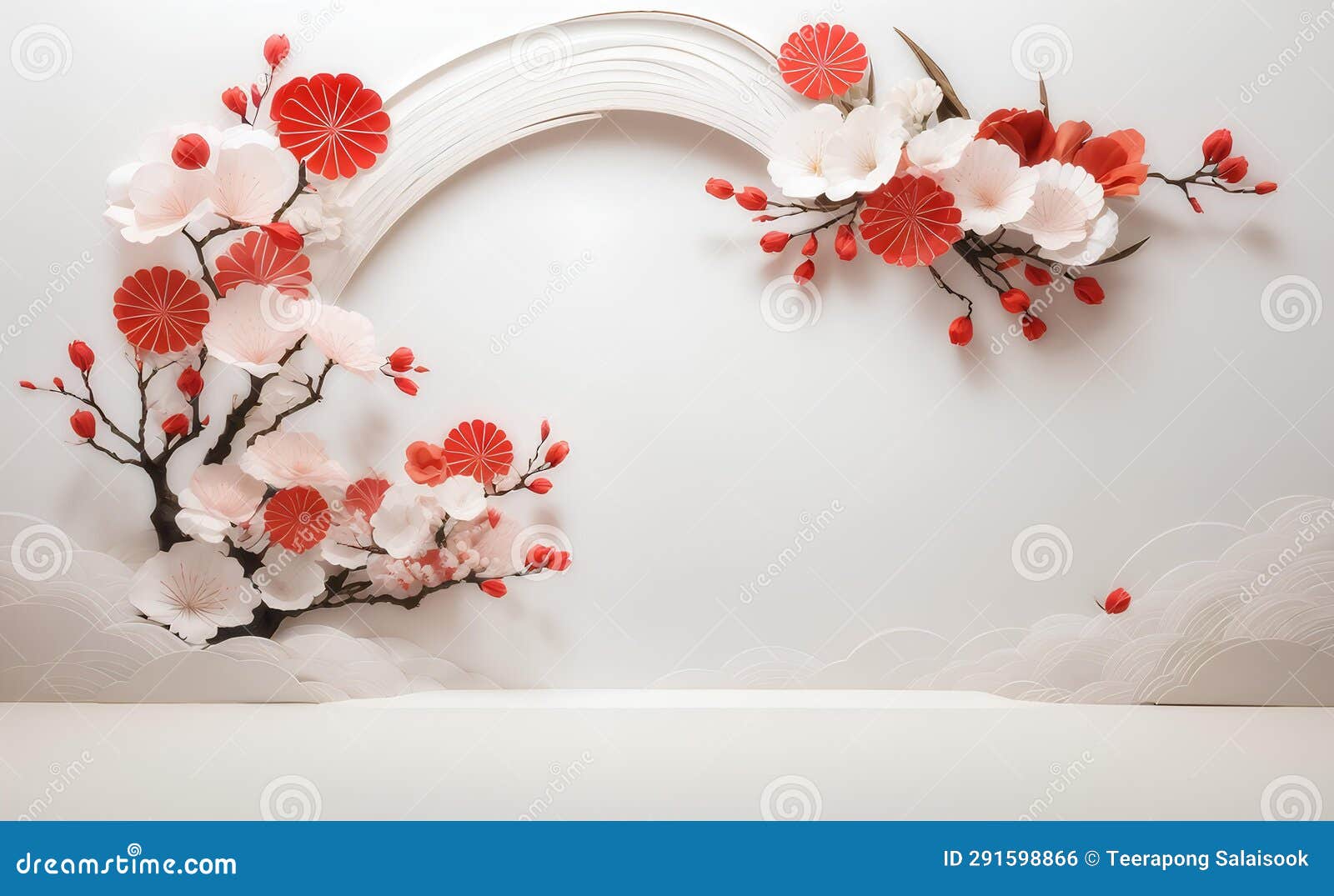 A Japanese Design Background with Empty Space for Text Stock ...