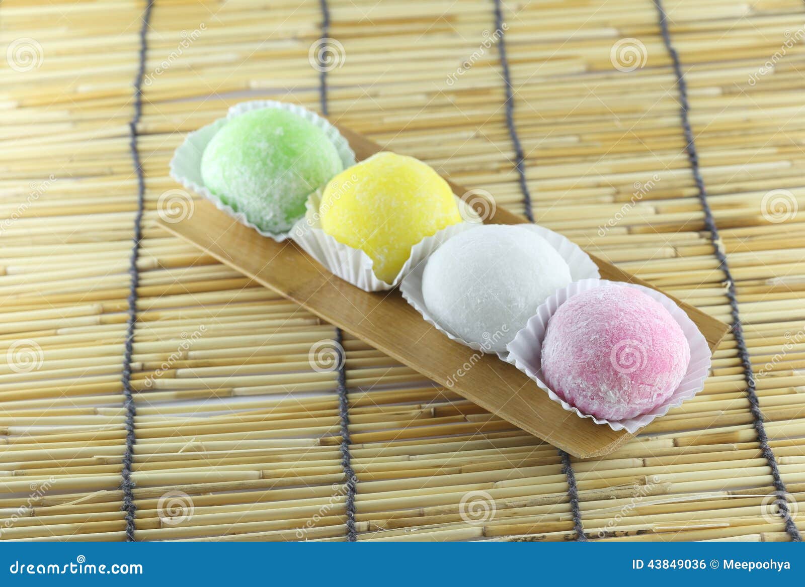 Japanese Desserts Made of Sticky Rice. Stock Photo - Image of gluey ...