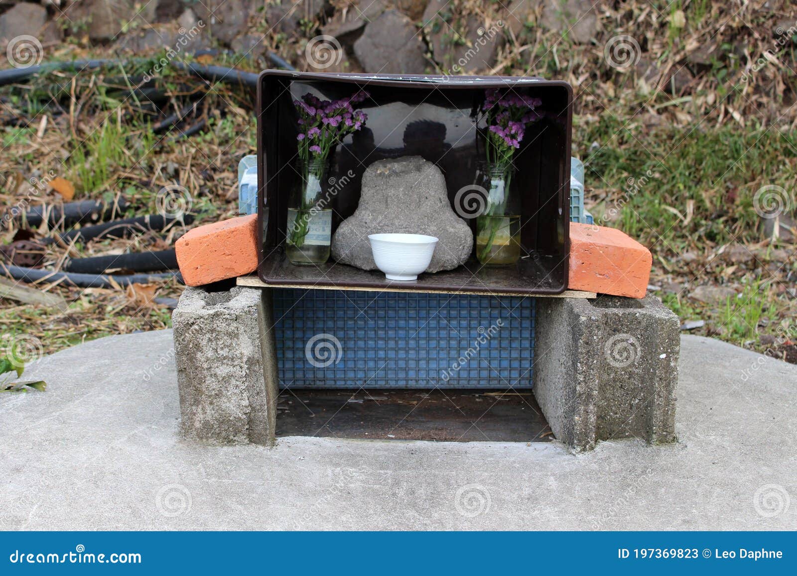 Japanese Devotion or Worship on Stone Stock Image - Image of buddhism ...