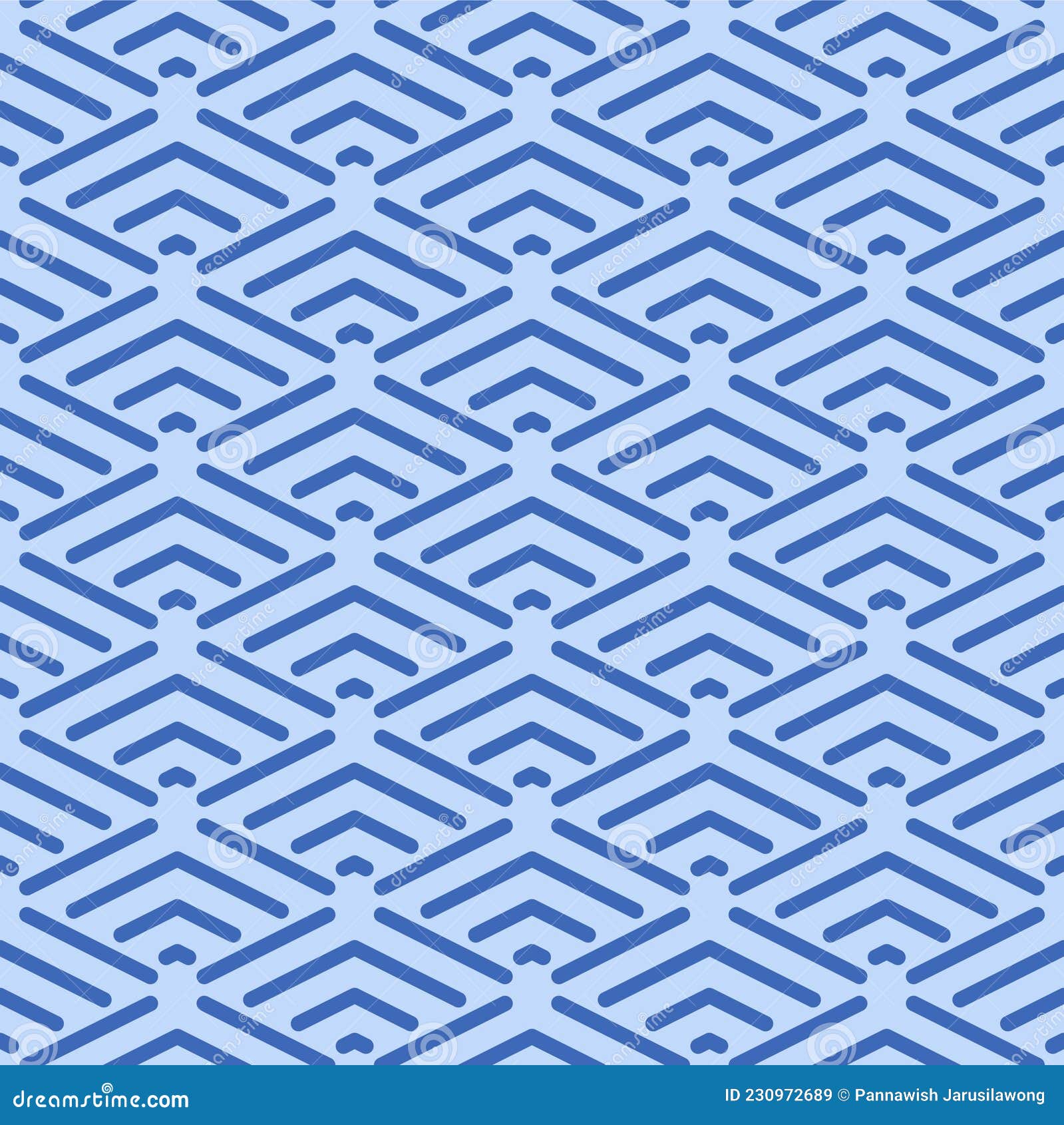 Japanese Diamond Wave Vector Seamless Pattern Stock Vector ...