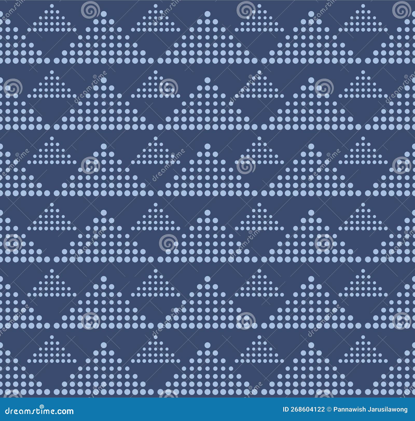 Triangle Checkered Pattern Circle Frame, Serrated Pattern Border ...