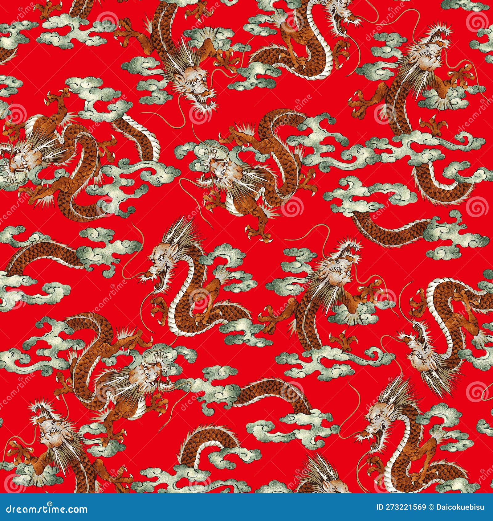 Japanese Dragon Pattern Drawn by Hand, Stock Image - Image of reptiles ...